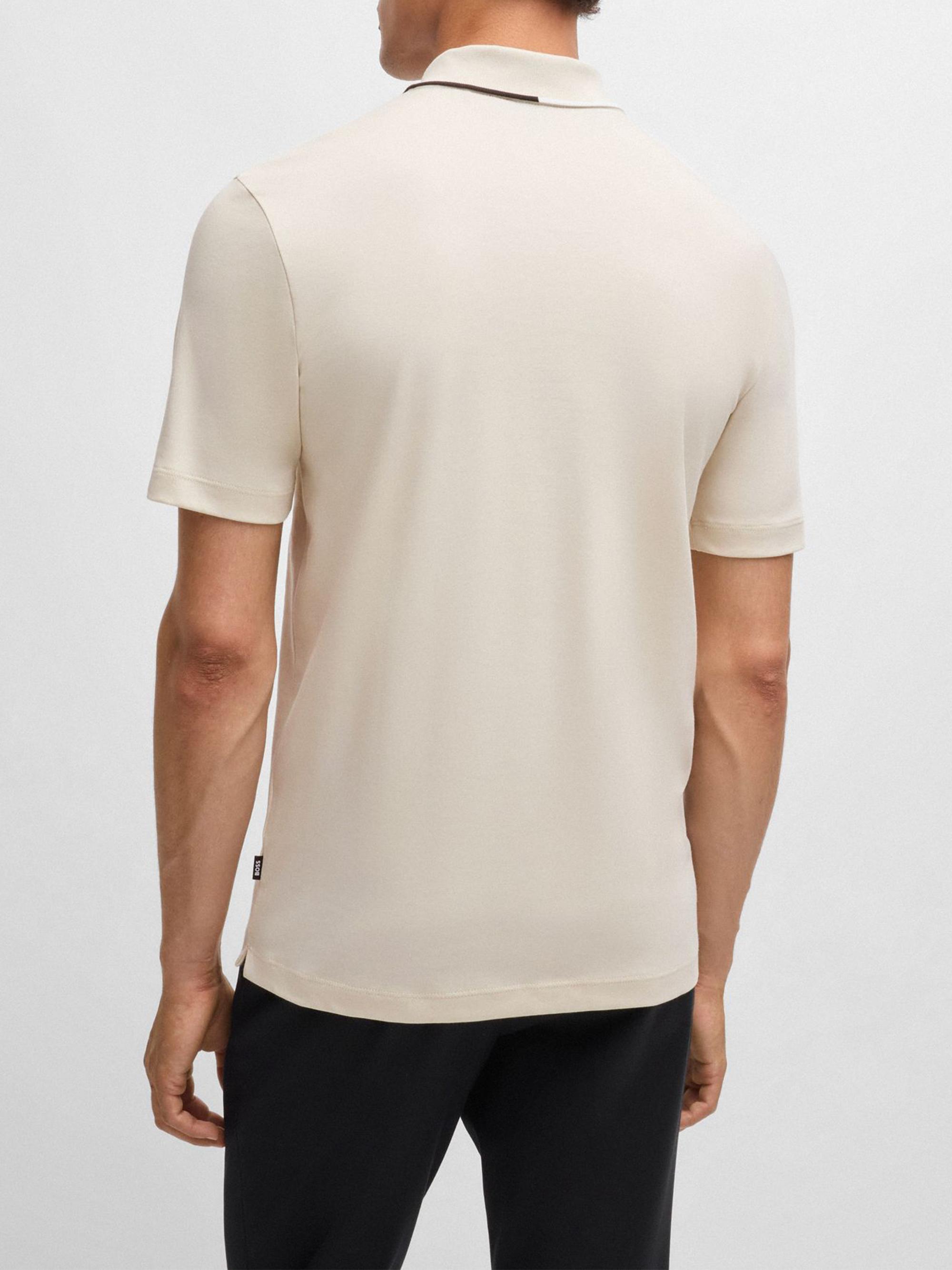BOSS Zip-Neck Polo Shirt in Interlock Cotton | Saks Fifth Avenue