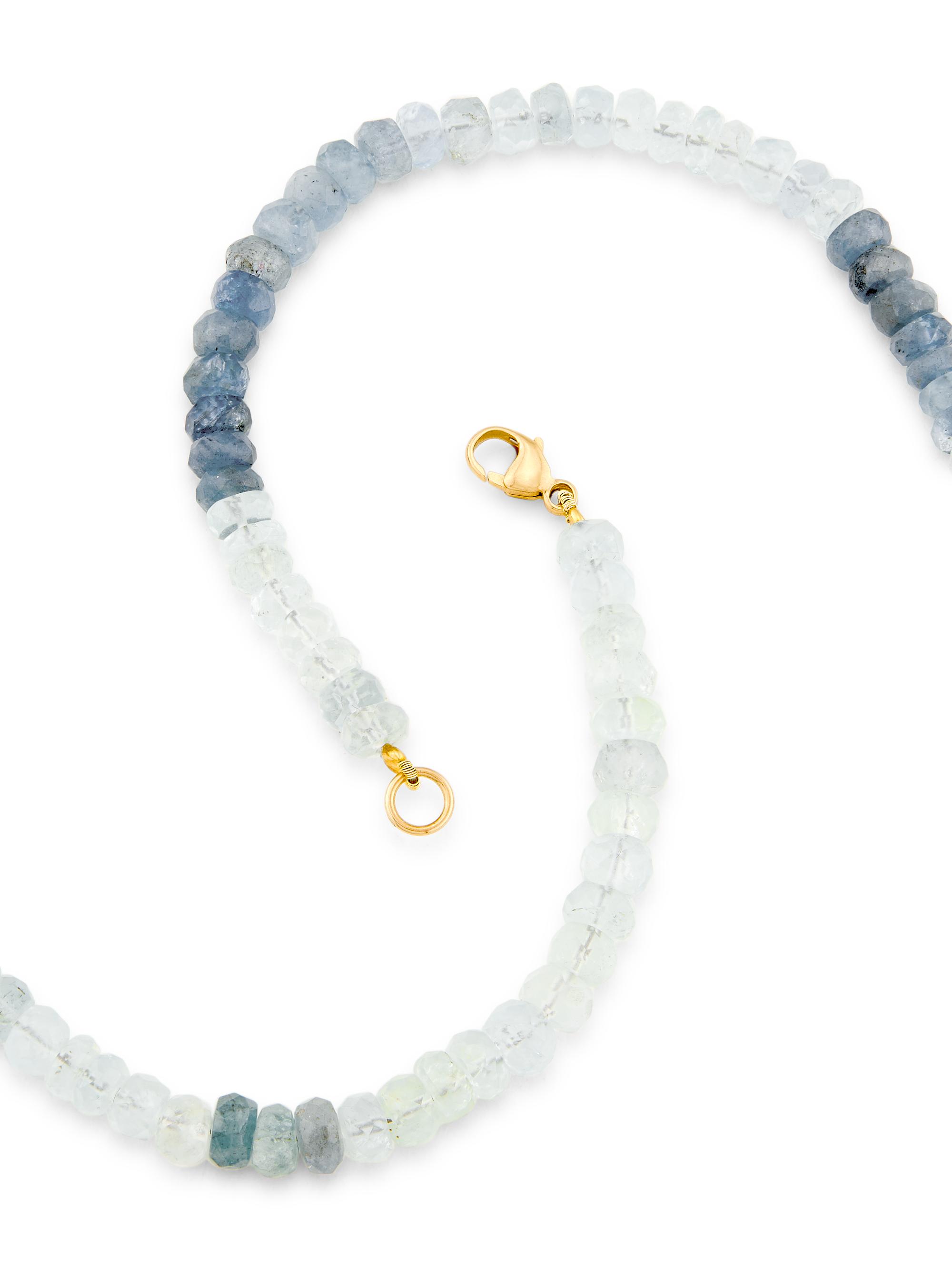 Jia Jia Oracle 14K Yellow Gold & Moss Aquamarine Beaded Necklace | Saks ...
