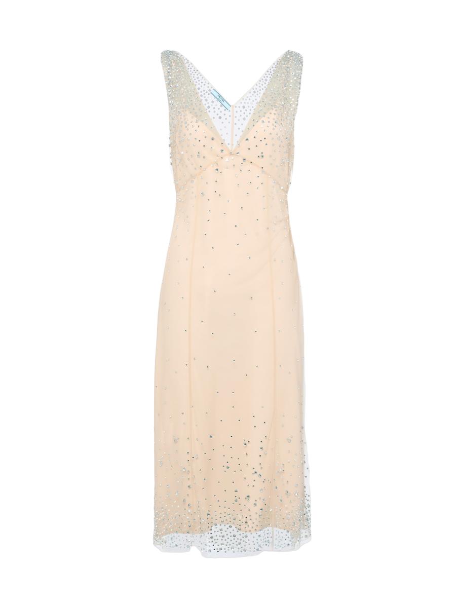 Prada Embroidered Tulle Dress | Saks Fifth Avenue