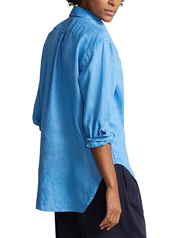 Shop Polo Ralph Lauren Oversized Linen Button-Front Shirt Shop Polo Ralph Lauren Oversized Linen Button-Front Shirt