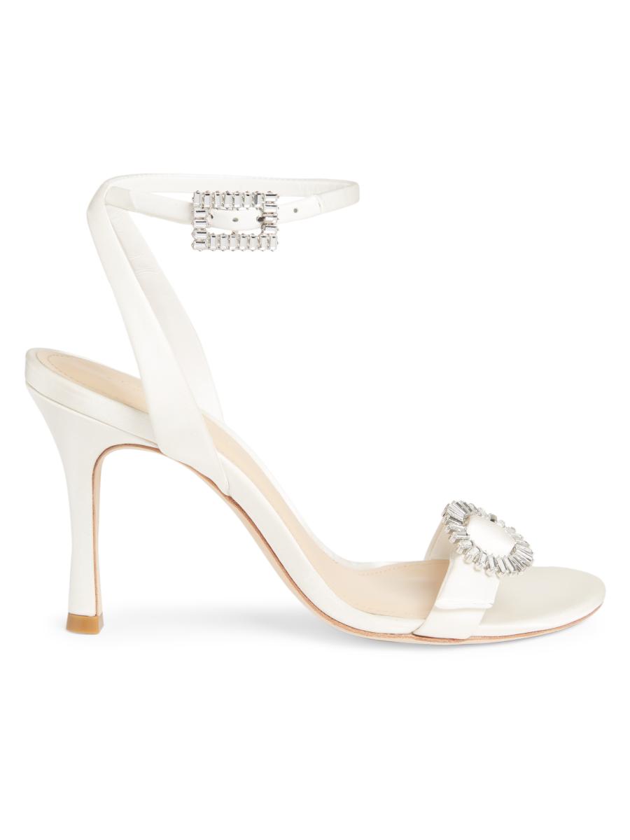 Shop Saks Fifth Avenue Satin 90MM Sandals | Saks Fifth Avenue