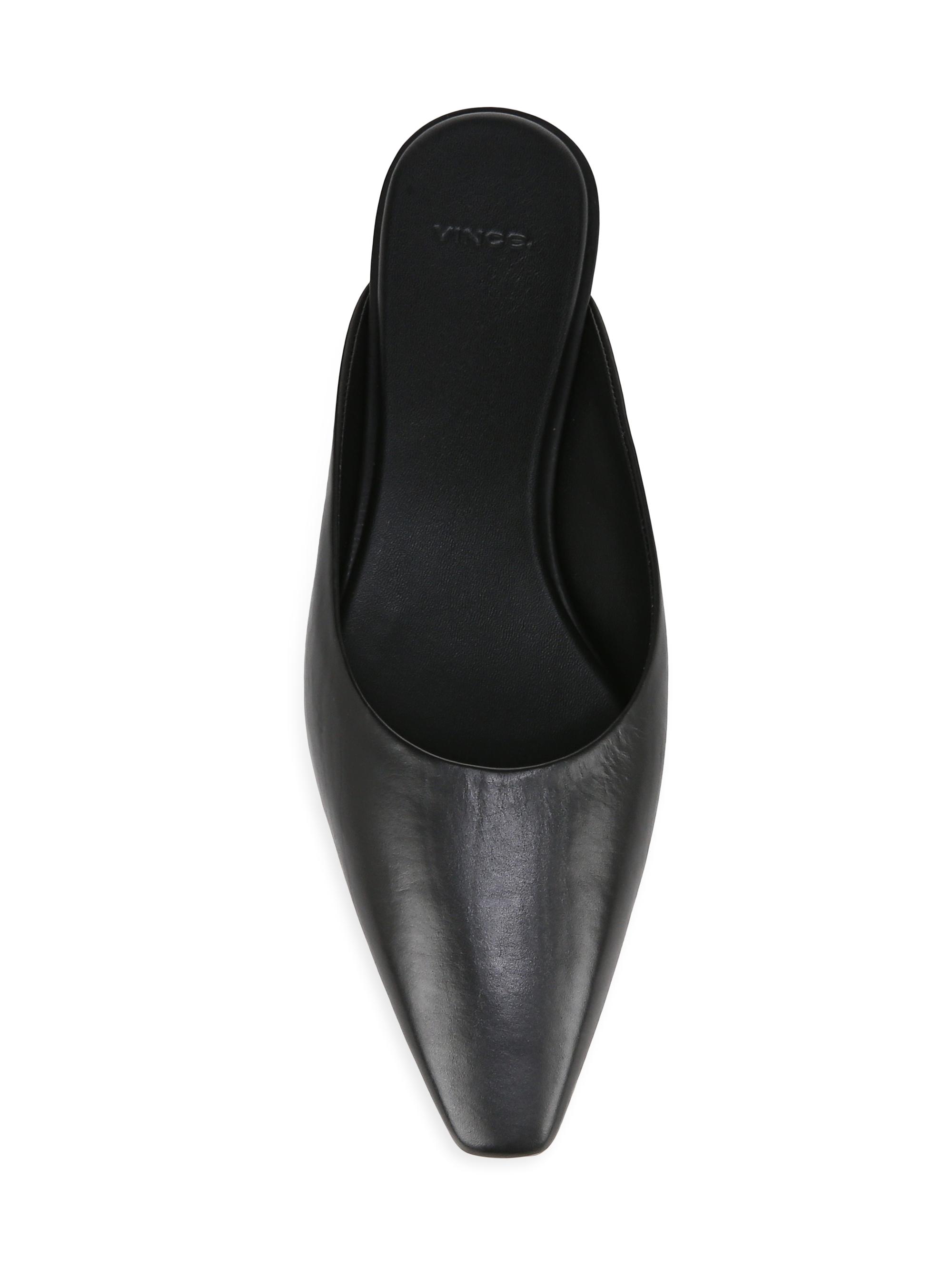 Vince Ana Leather Mules | Saks Fifth Avenue