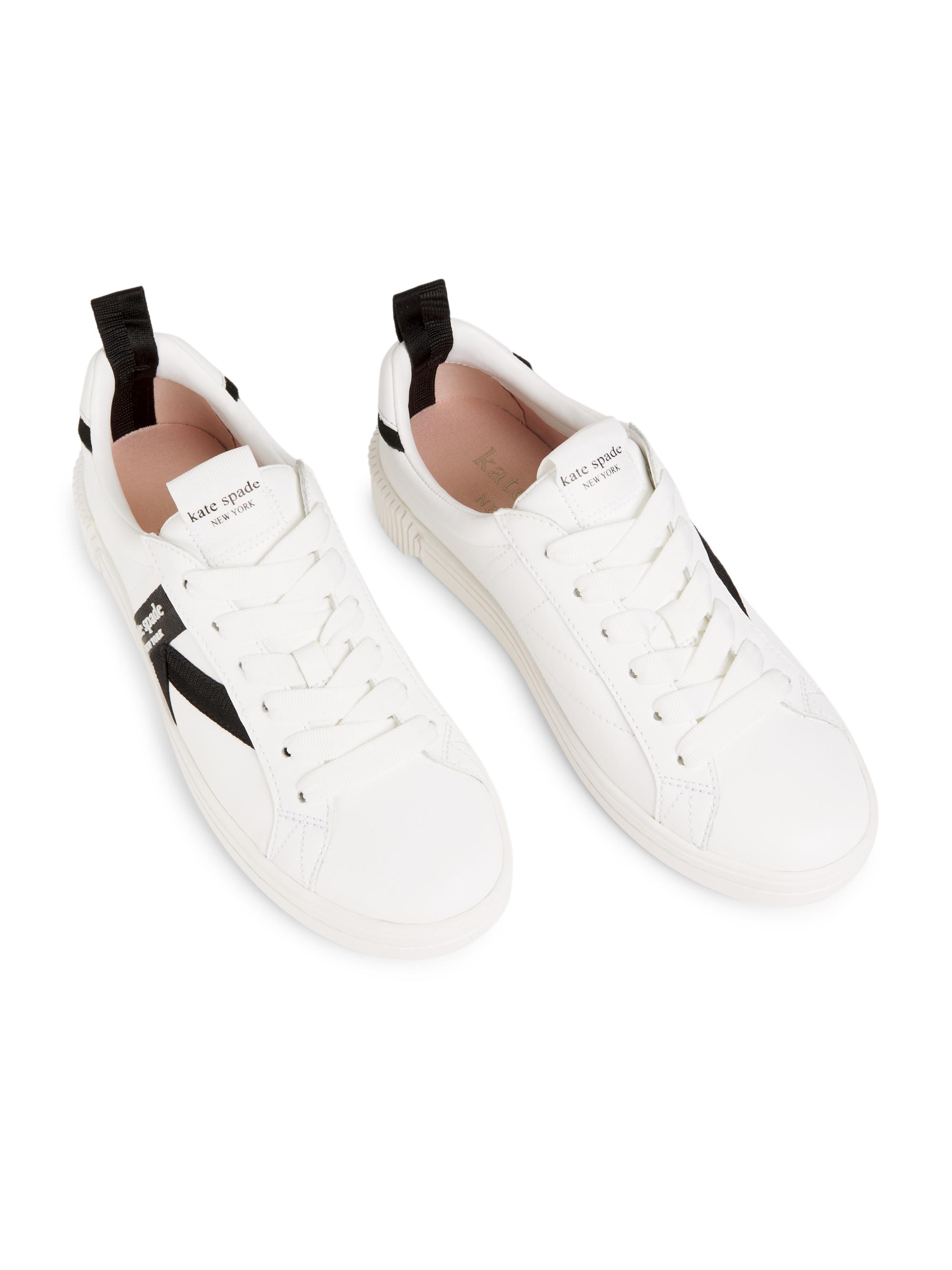 kate spade new york Signature Leather-Textile Sneakers | Saks