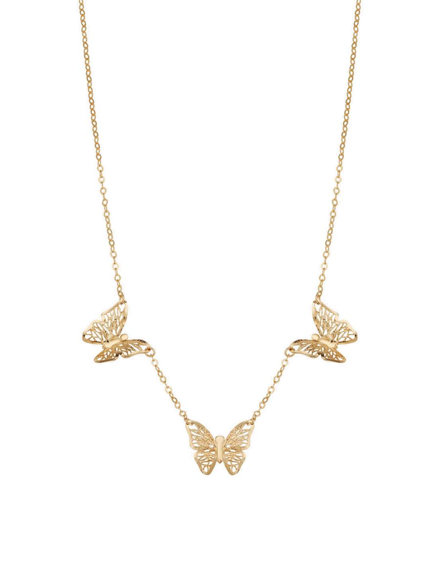 Oradina 14K Yellow Gold Social Butterfly Necklace | Saks Fifth Avenue