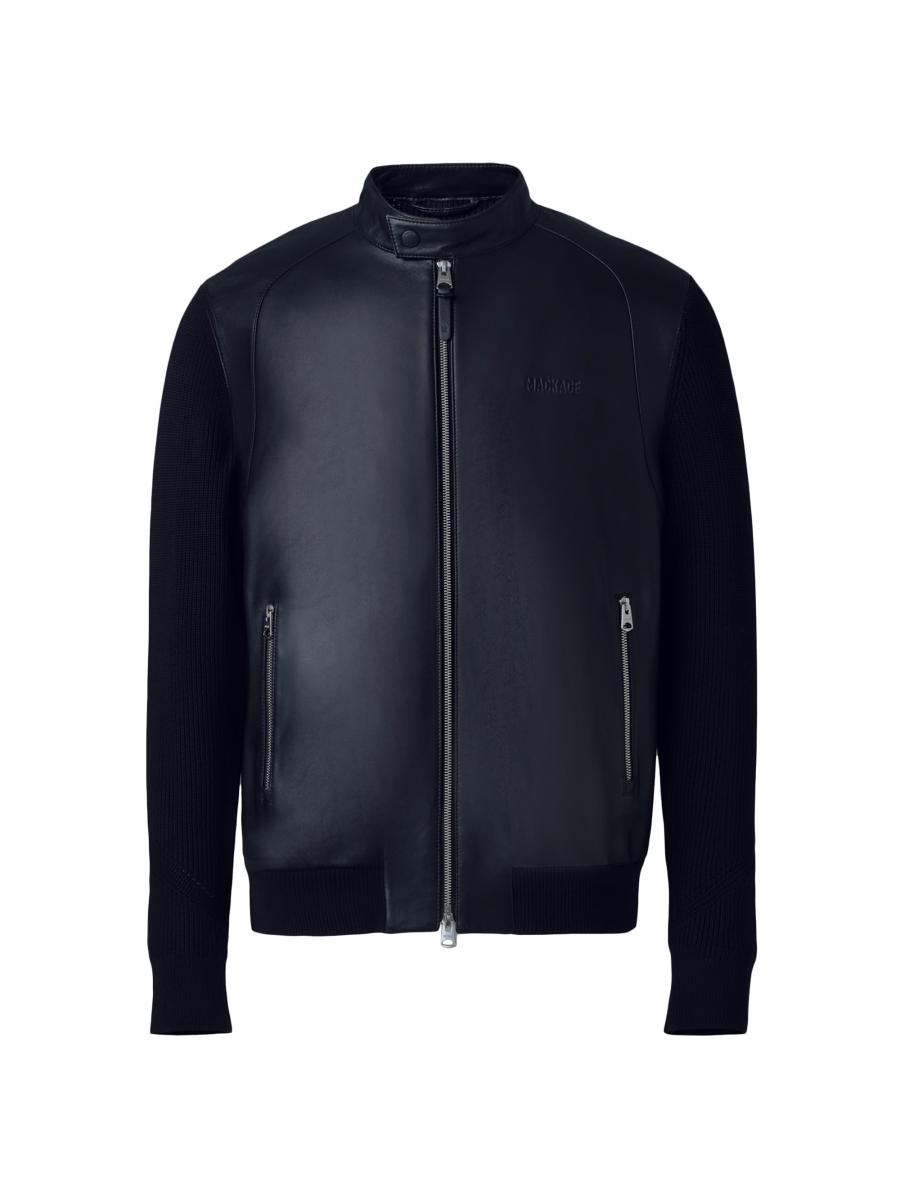 Mackage Dominic Knit Mixed-Media Jacket | Saks Fifth Avenue