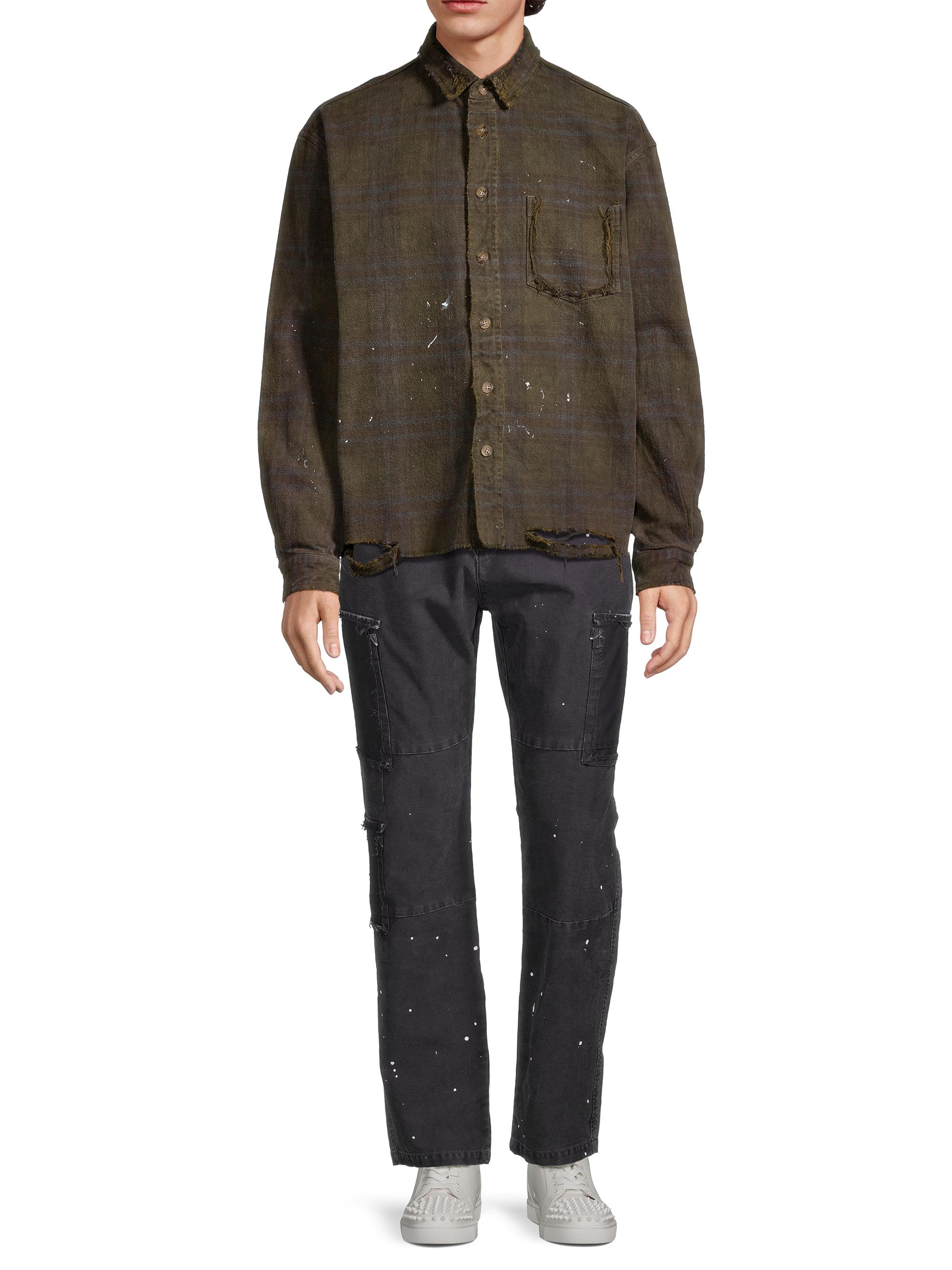 John Elliott John Elliott x Mastermind Folsom Hemi Distressed Button ...