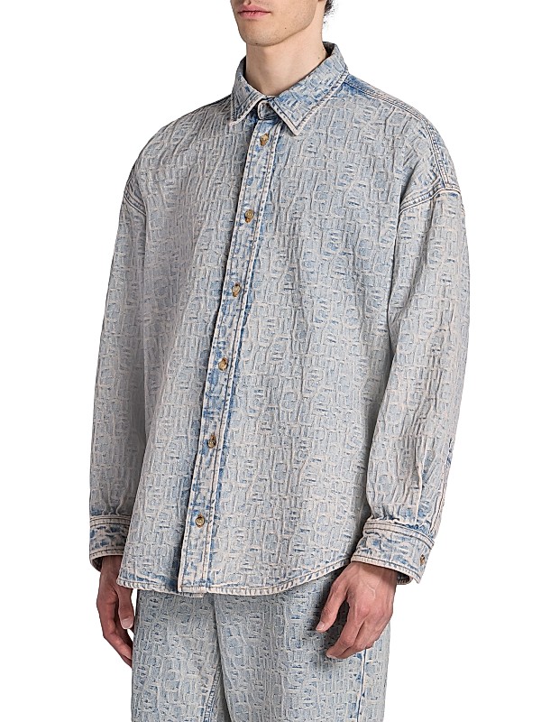 Shop Acne Studios Setar Denim Monogram Shirt | Saks Fifth Avenue Shop Acne Studios Setar Denim Monogram Shirt | Saks Fifth Avenue