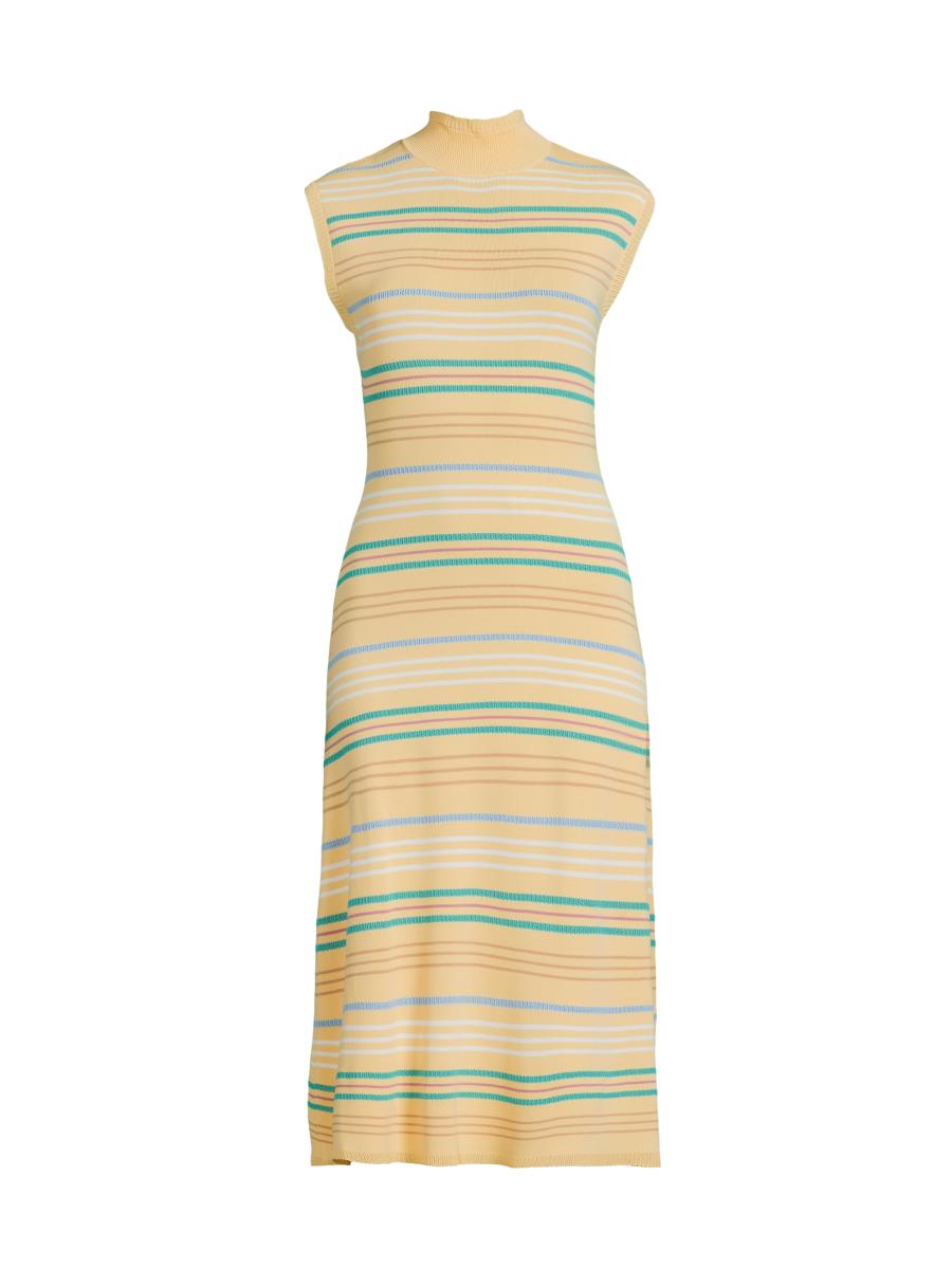 Undra Celeste Striped Pointelle-Knit Midi-Dress | Saks Fifth Avenue