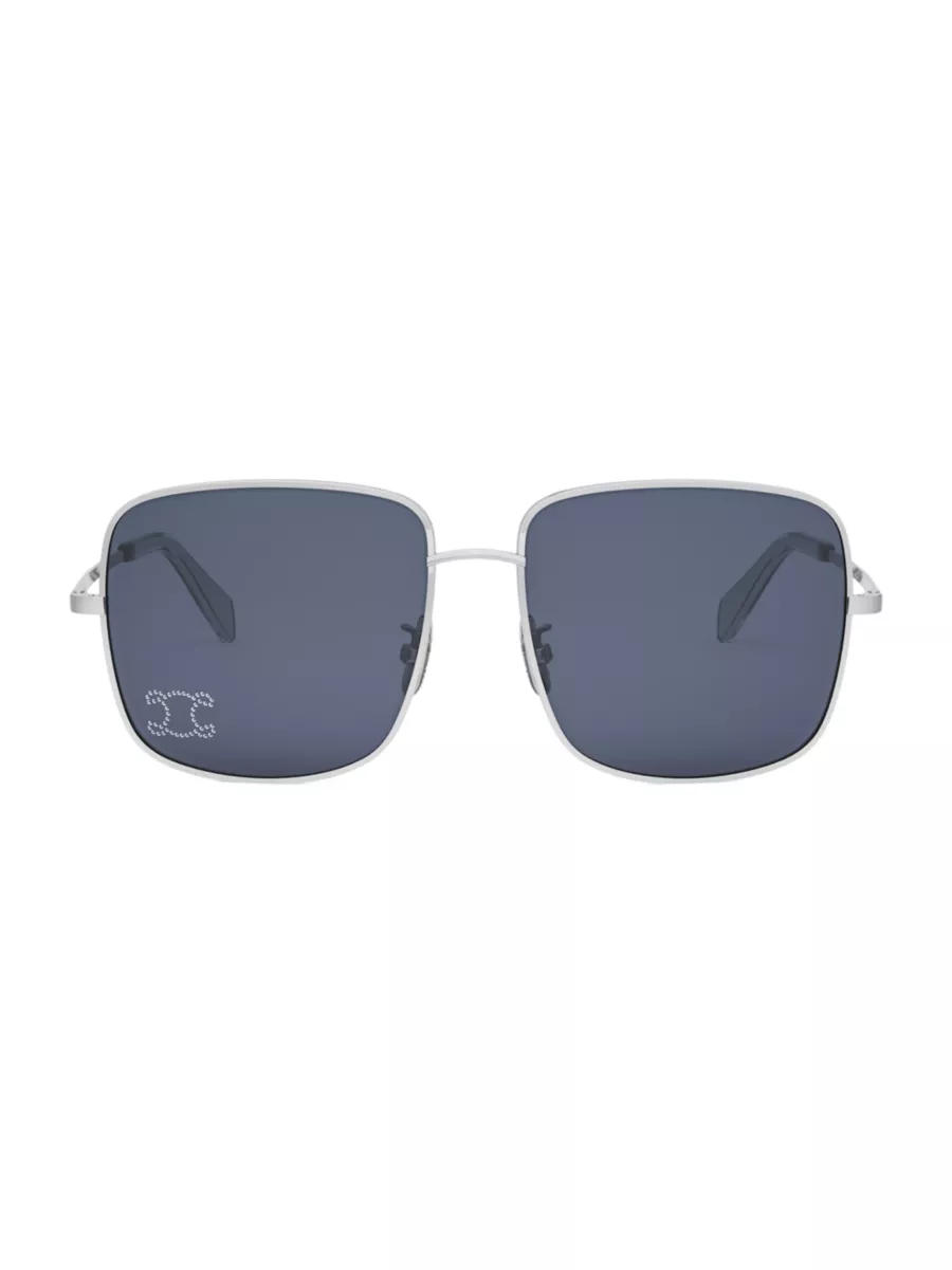 Shop CELINE Rhinestone Triomphe 59MM Square Sunglasses Shop CELINE Rhinestone Triomphe 59MM Square Sunglasses