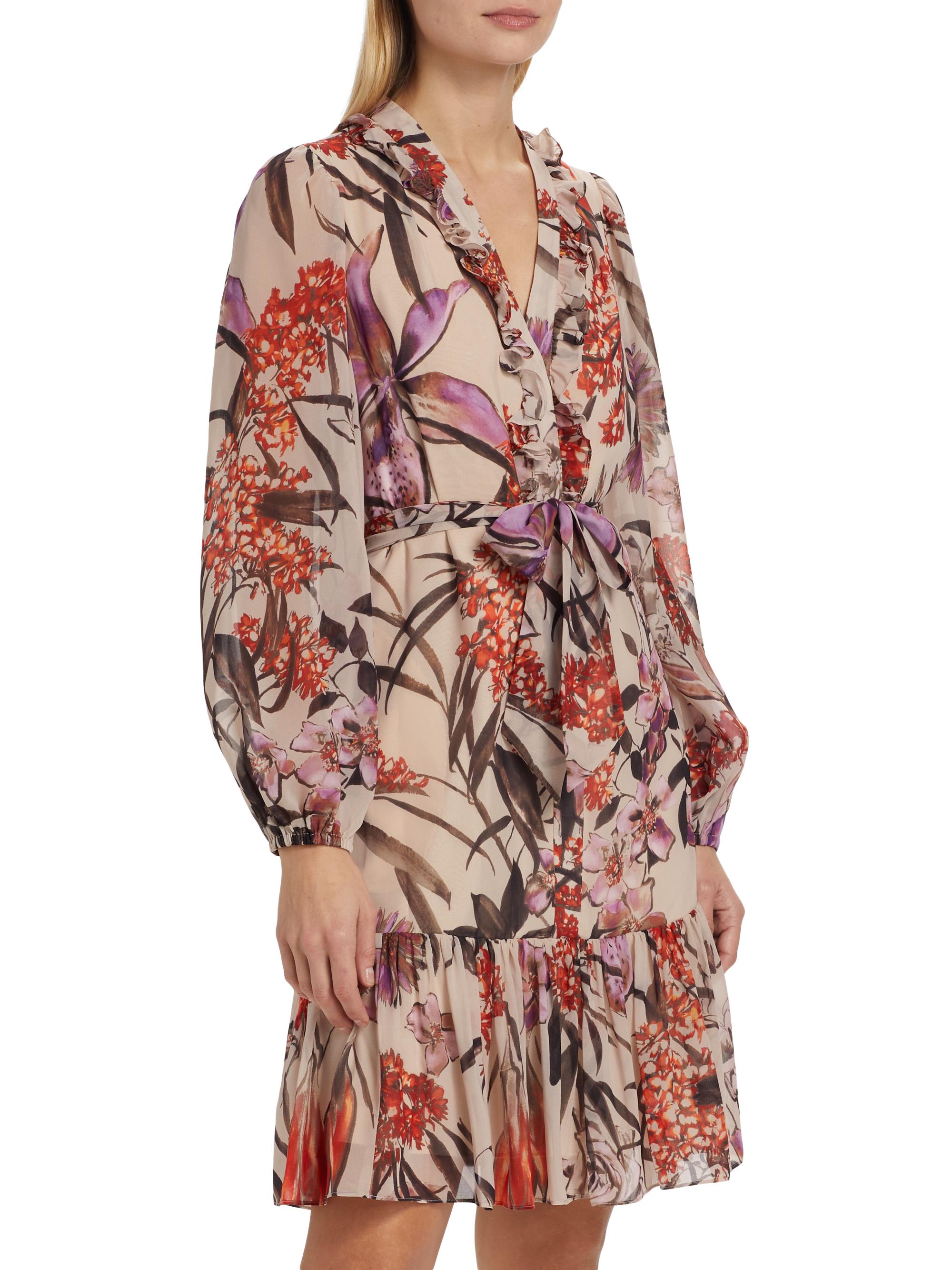 Kobi Halperin Samara Floral Tie-Waist Dress | Saks Fifth Avenue