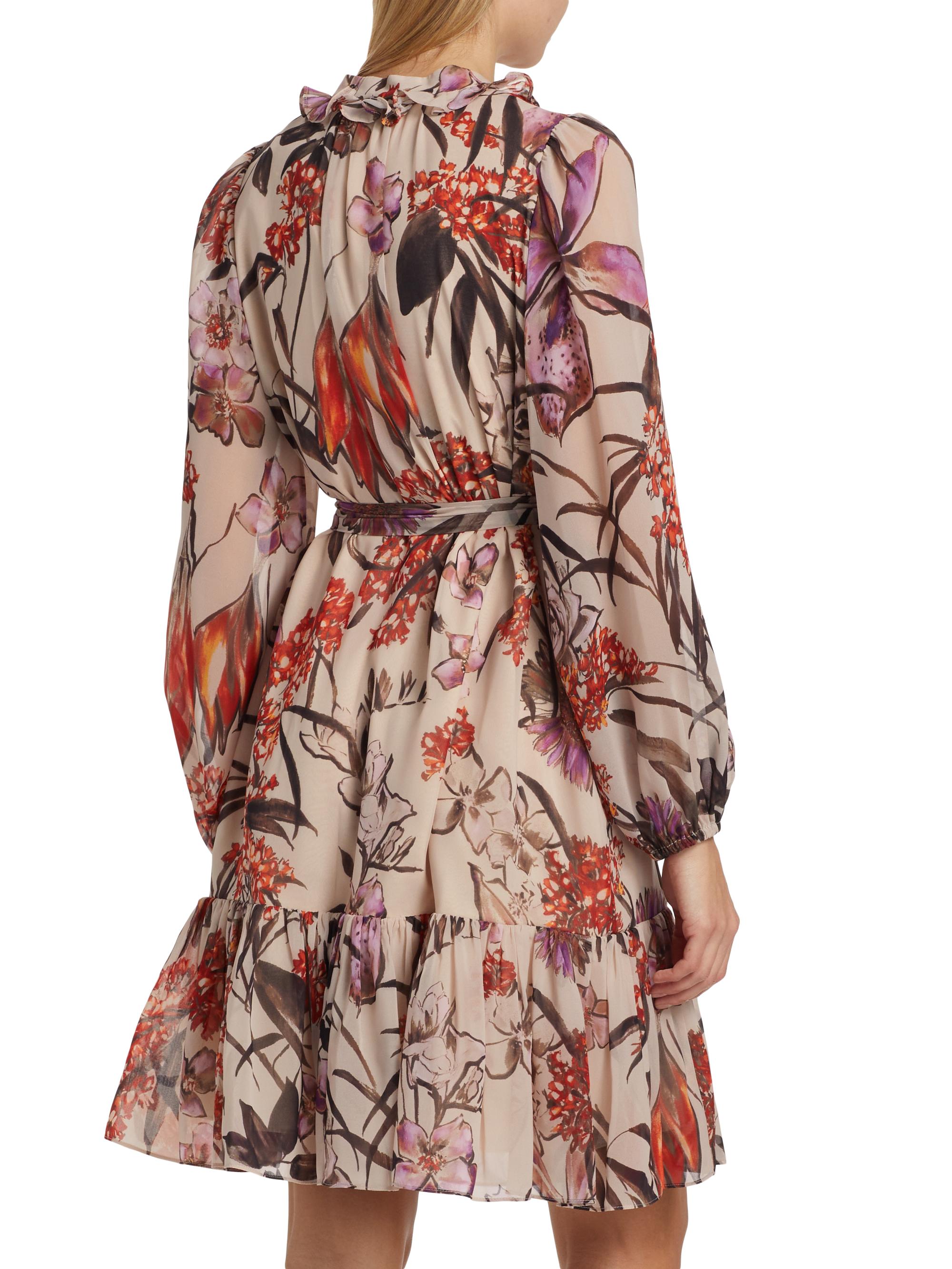 Kobi Halperin Samara Floral Tie-Waist Dress | Saks Fifth Avenue