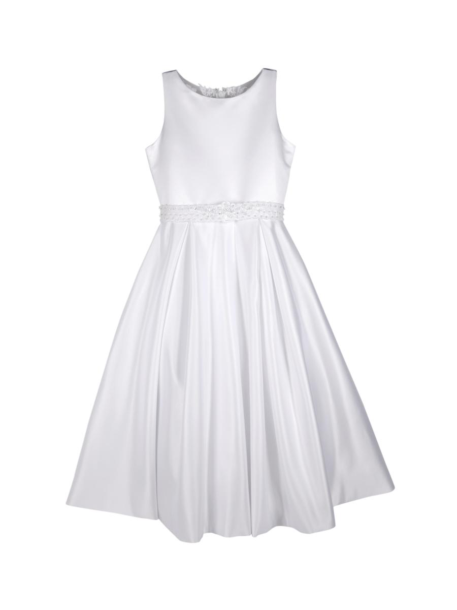 Joan Calabrese Girl's Satin & Lace Box Pleat Dress | Saks Fifth Avenue