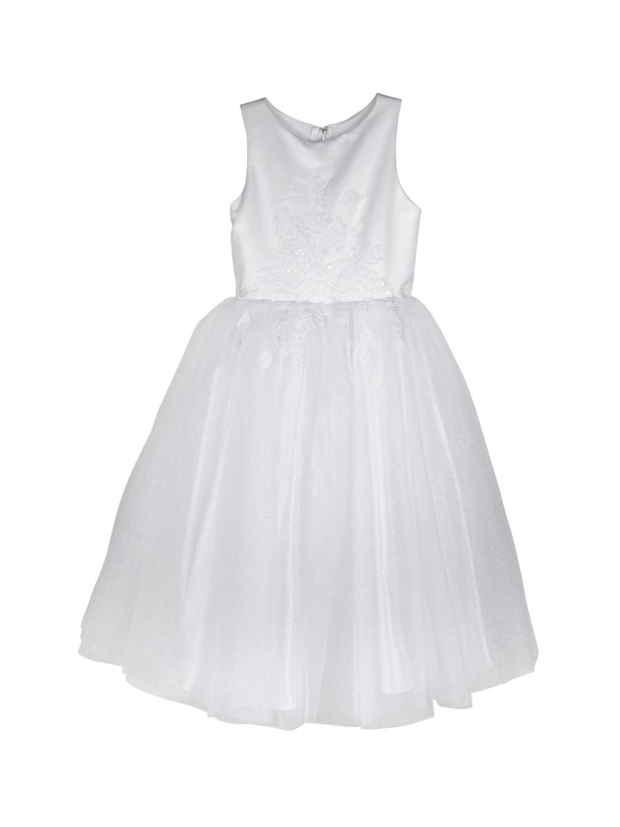 Joan Calabrese Girl's Embellished Satin & Lace Dress | Saks Fifth Avenue