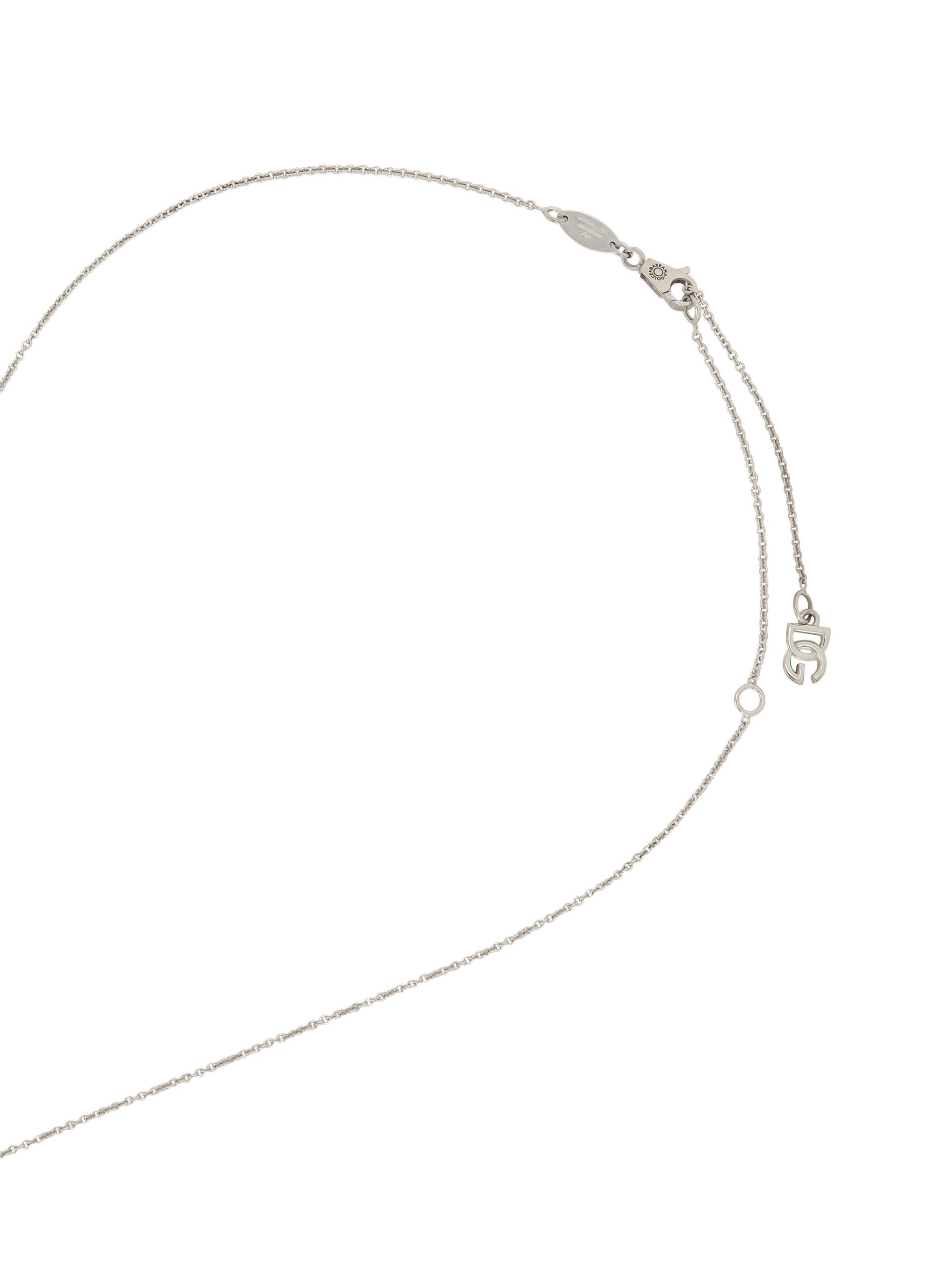 Dolce&Gabbana Anna 18K White Gold & Swiss Blue Topaz Cross Pendant ...