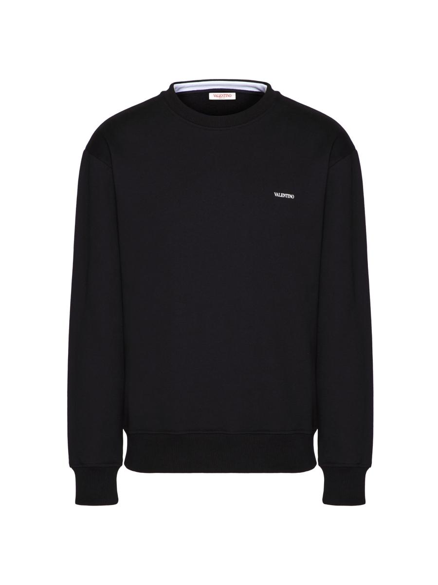 Shop Valentino Garavani Cotton Crewneck Sweatshirt | Saks Fifth Avenue