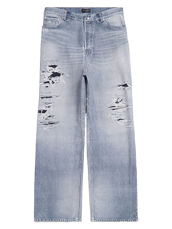 Shop Balenciaga Trompe L'oeil Denim Jeans | Saks Fifth Avenue Shop Balenciaga Trompe L'oeil Denim Jeans | Saks Fifth Avenue