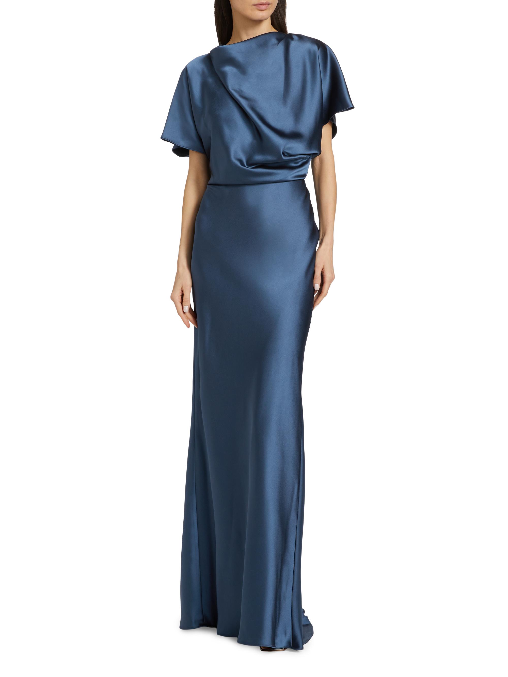 Amsale Draped Satin Gown | Saks Fifth Avenue