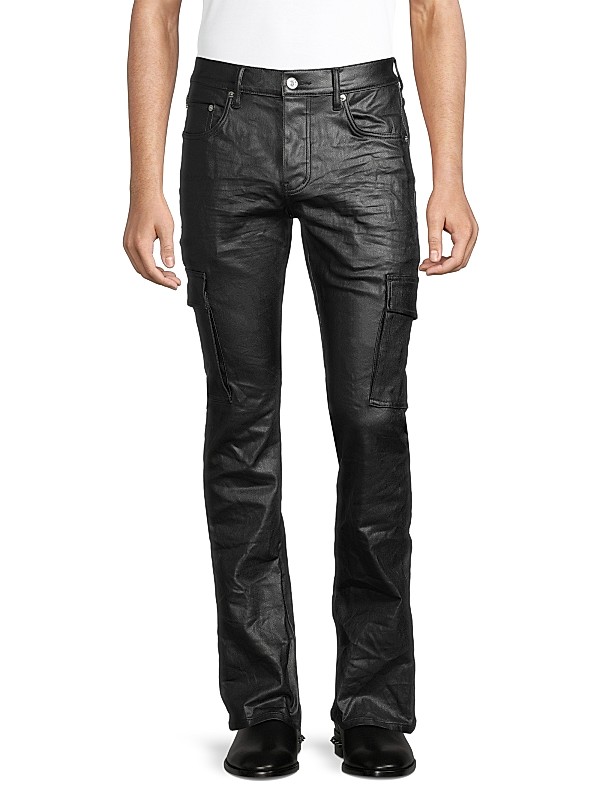 Shop Purple Brand Coated Flared Stretch Cargo Pants | Saks Shop Purple Brand Coated Flared Stretch Cargo Pants | Saks