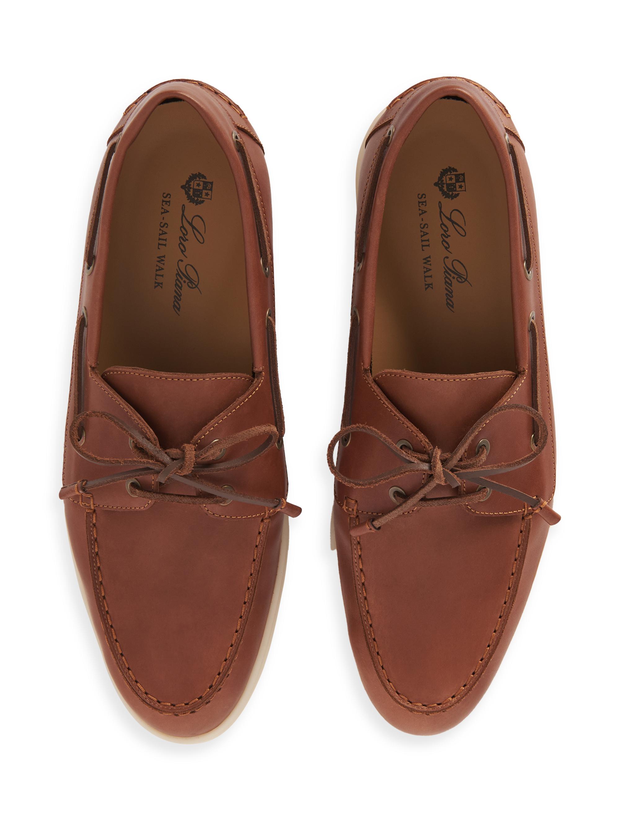 Loro Piana Sea-Sail Walk Leather Boat Shoes | Saks Fifth Avenue