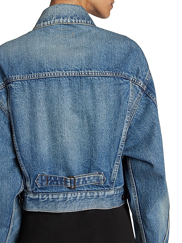 Shop Saint Laurent 80s Jacket in Denim | Saks Fifth Avenue Shop Saint Laurent 80s Jacket in Denim | Saks Fifth Avenue