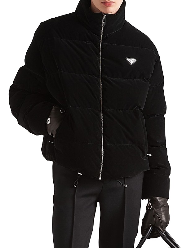 Shop Prada Cropped Down Jacket | Saks Fifth Avenue Shop Prada Cropped Down Jacket | Saks Fifth Avenue