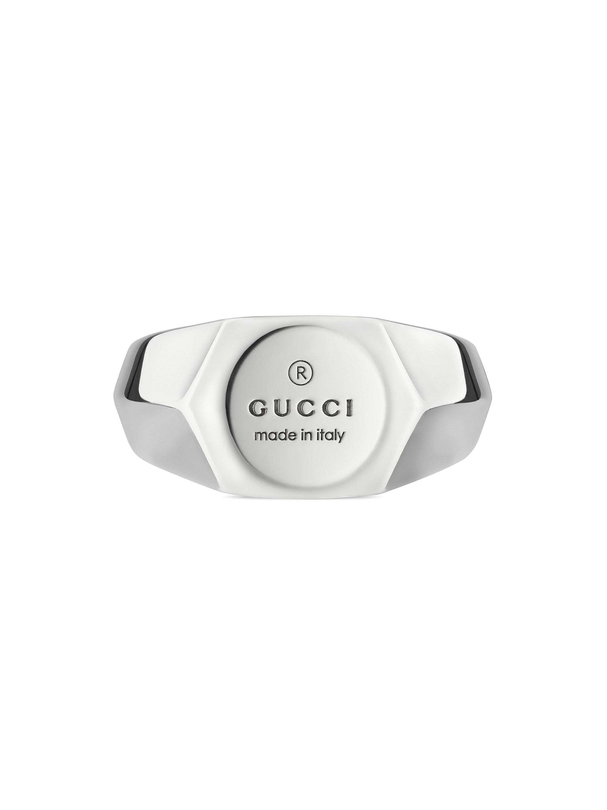 Gucci Sterling Silver Trademark Thin Ring | Saks Fifth Avenue