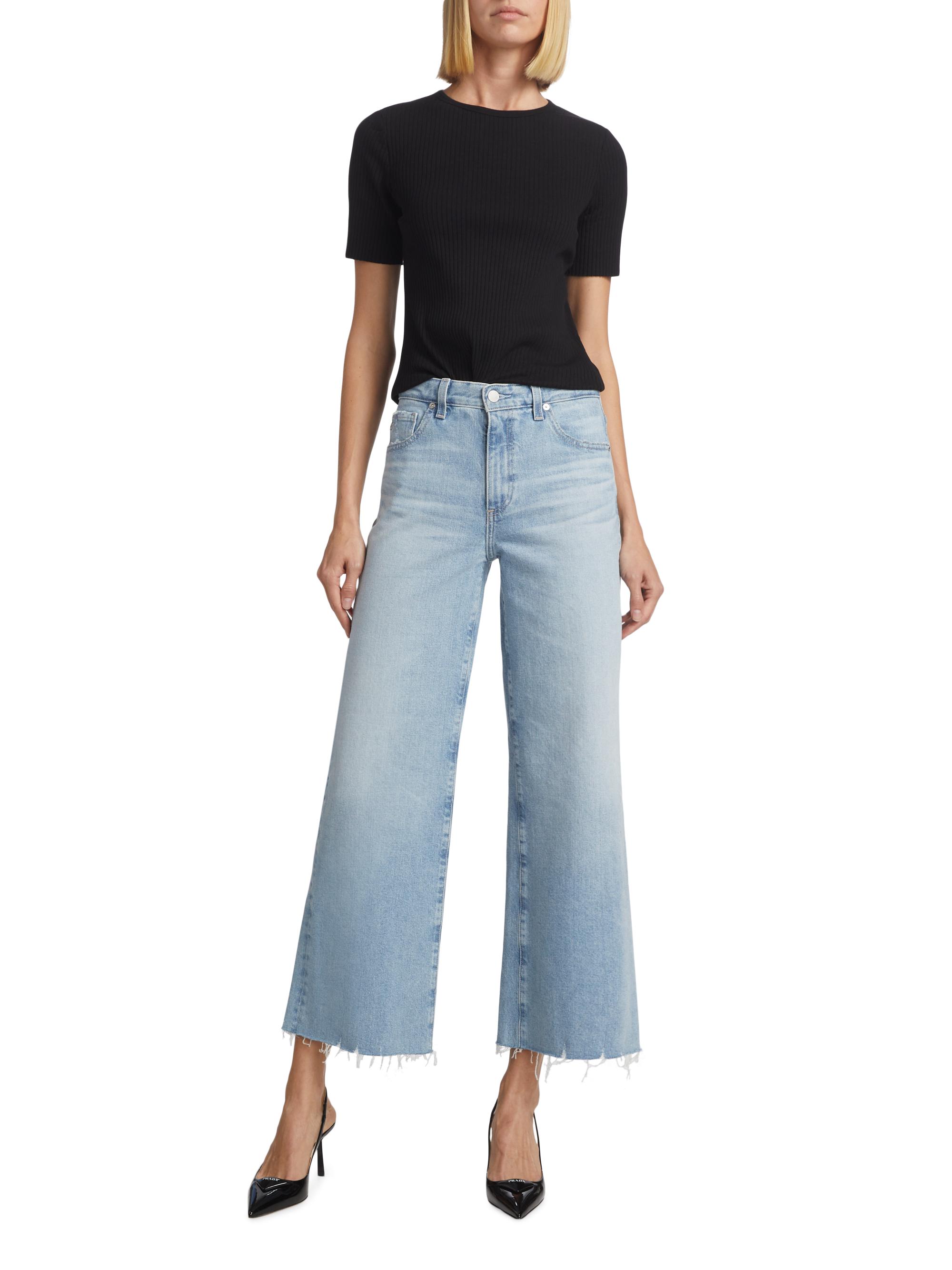AG Jeans Saige Wide-Leg Cropped Jeans | Saks Fifth Avenue