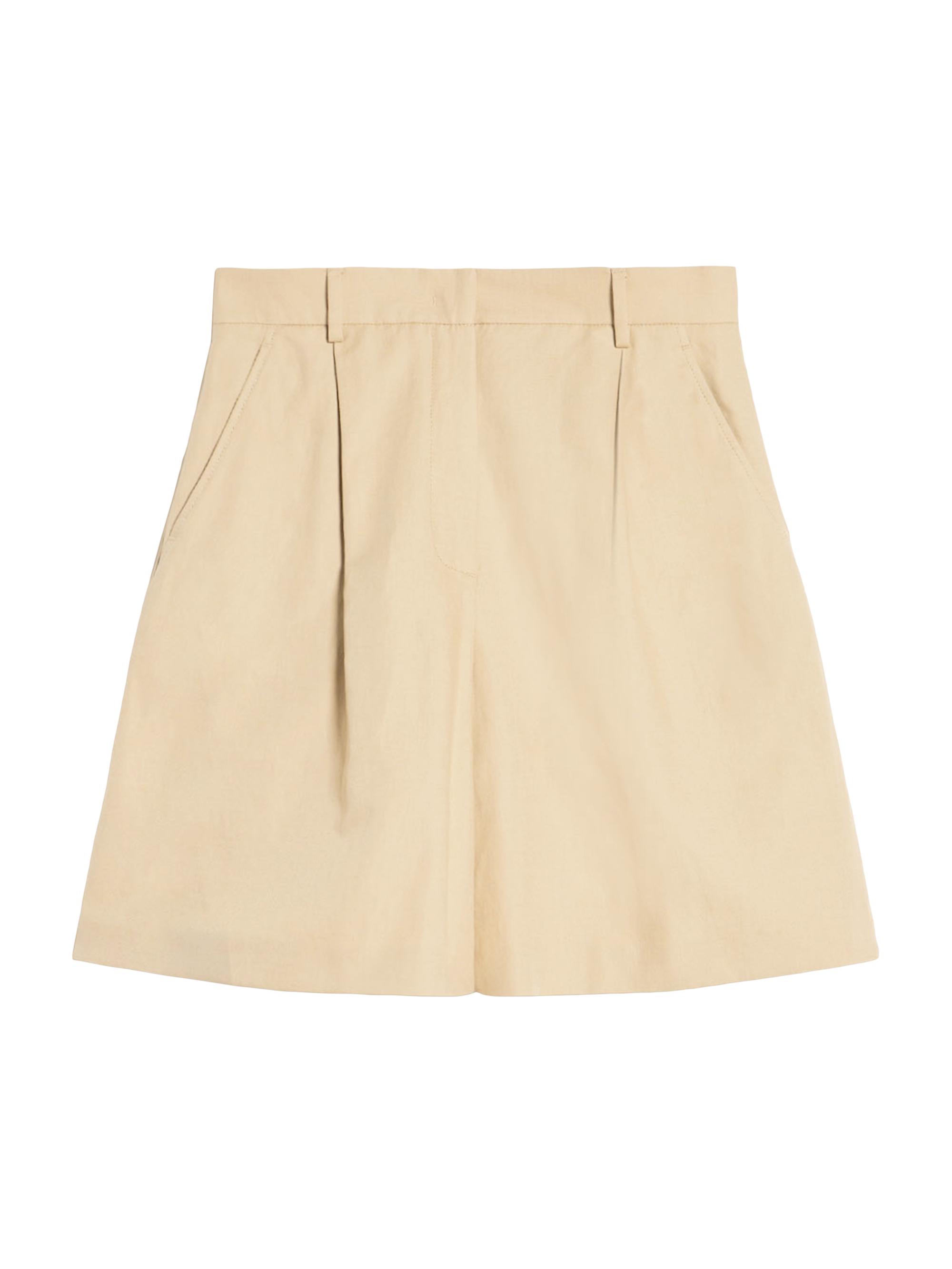 Weekend Max Mara Ecuba Pleated Cotton-Blend Knee-Length Shorts | Saks ...