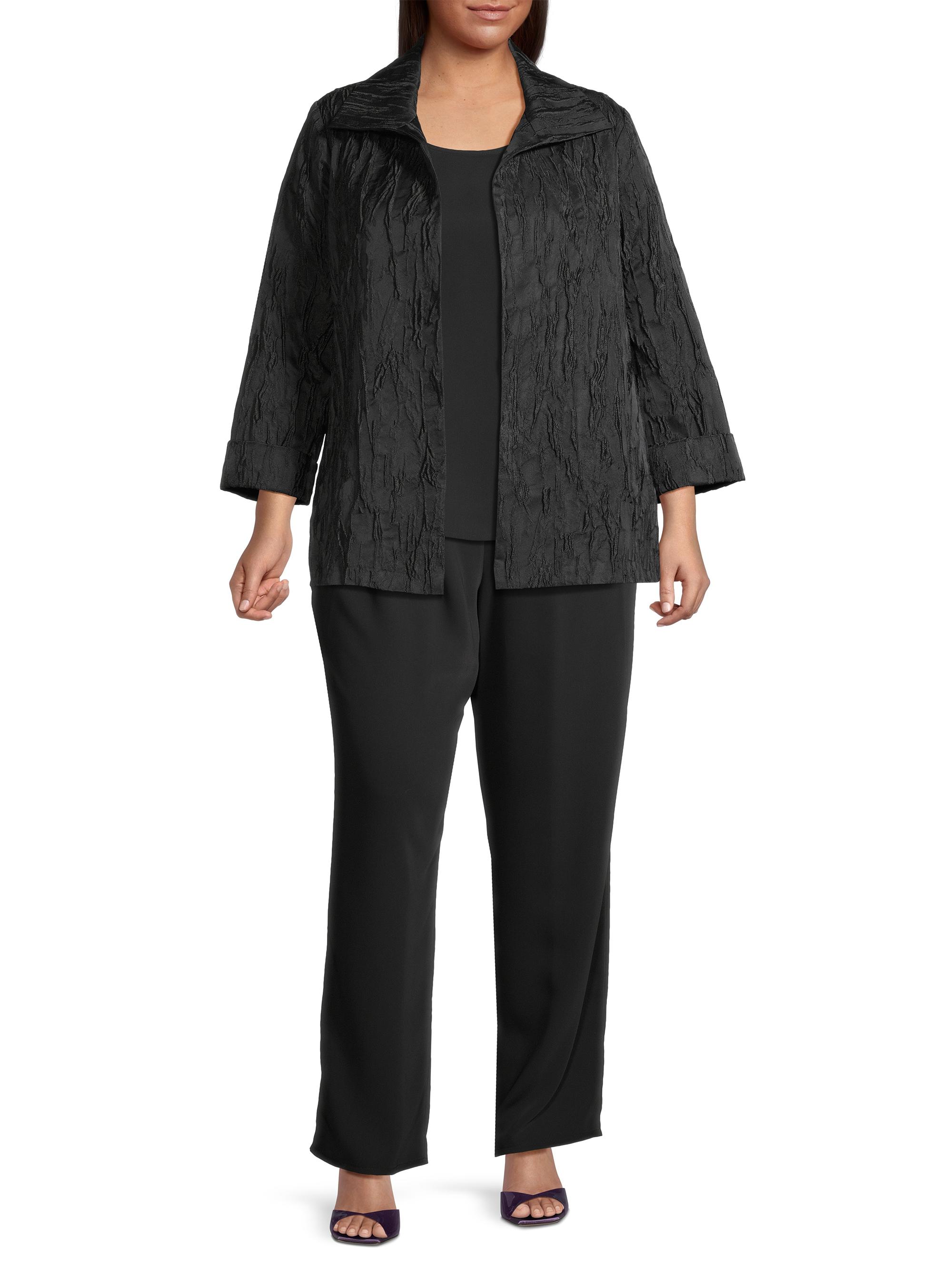 Caroline Rose Plus Textured Jacquard A-Line Jacket | Saks Fifth Avenue