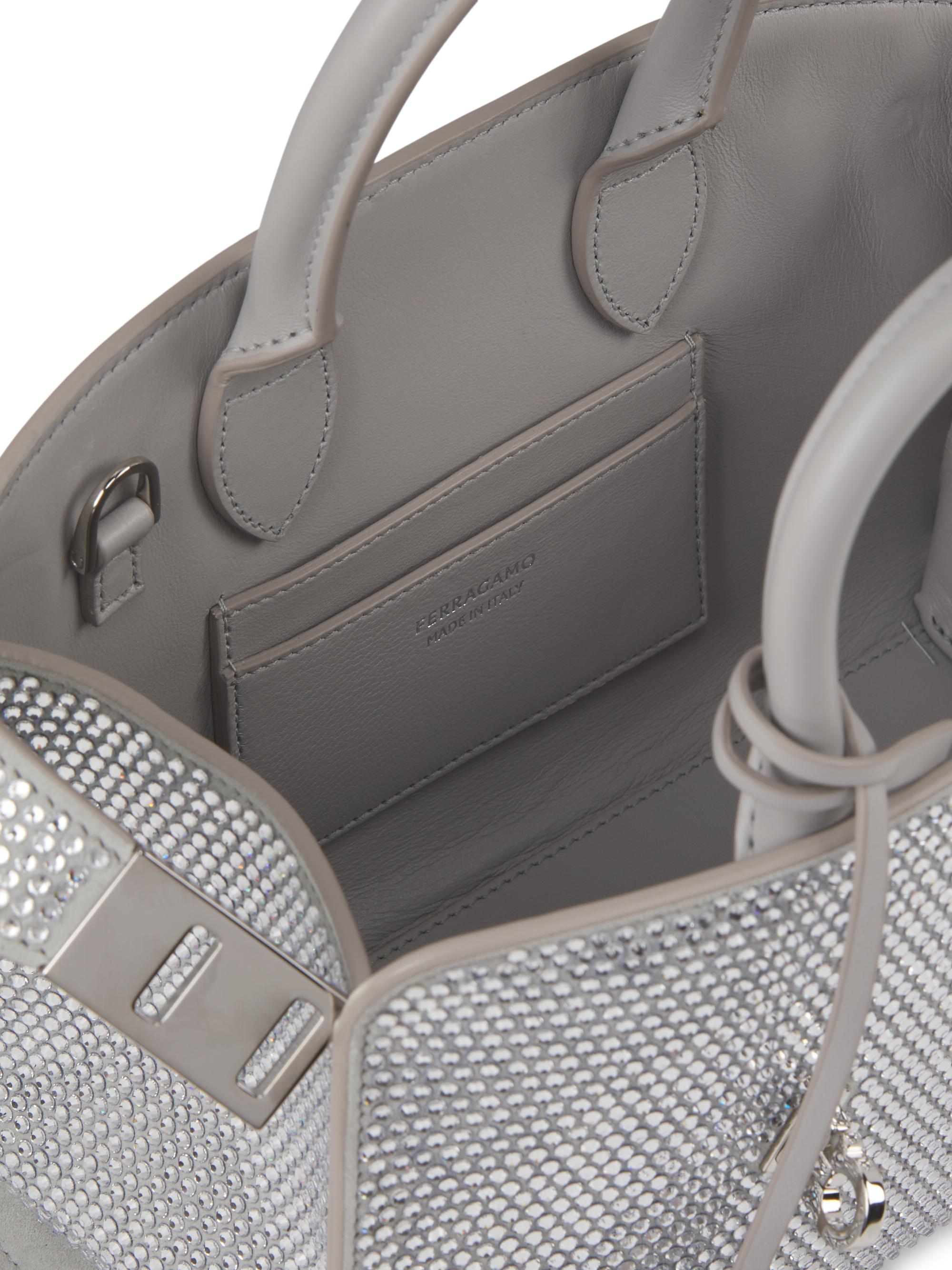 FERRAGAMO Mini Hug Embellished Leather Crossbody Bag | Saks Fifth Avenue