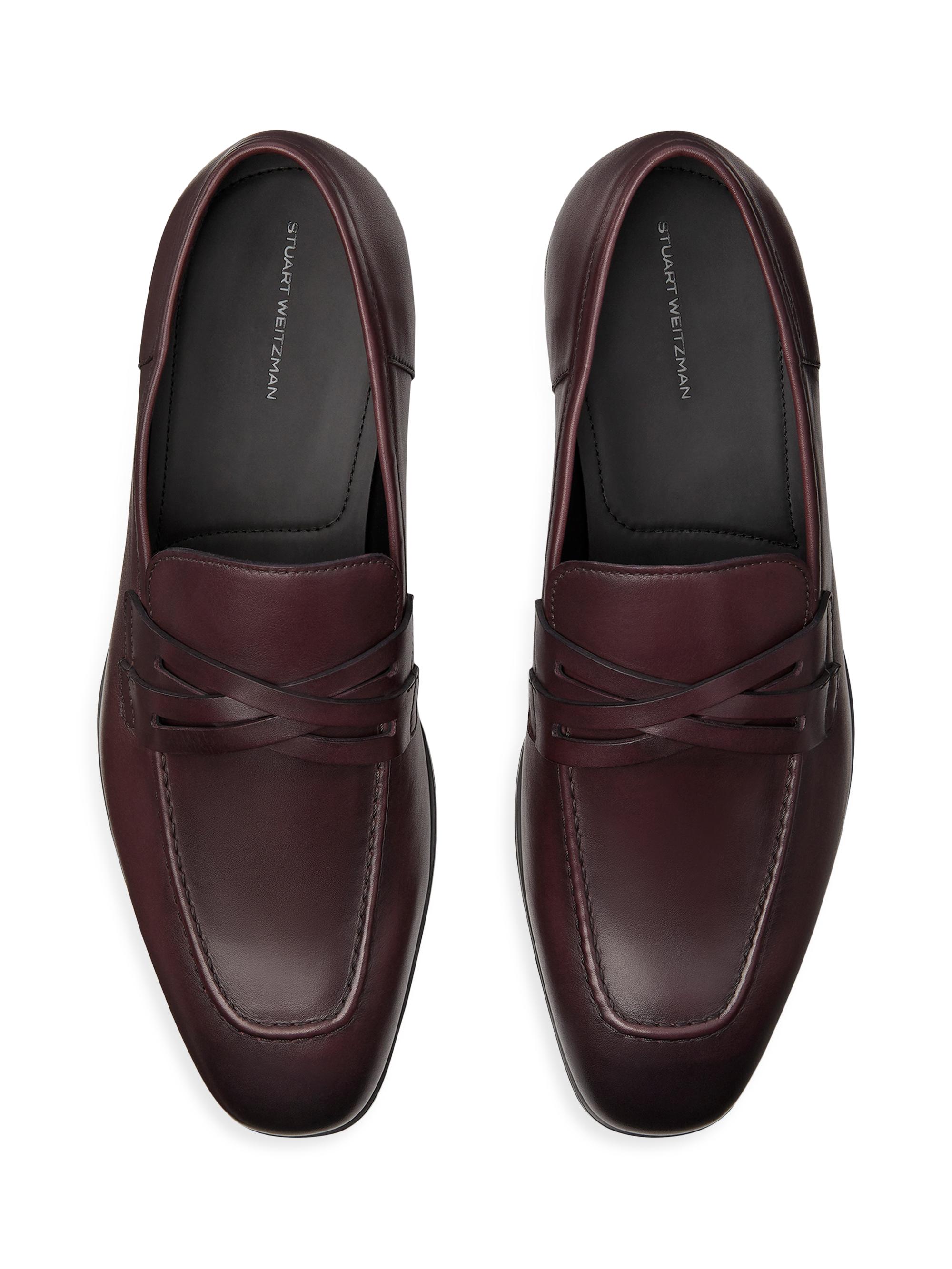 Stuart Weitzman Simon Crisscross Leather Loafers | Saks Fifth Avenue