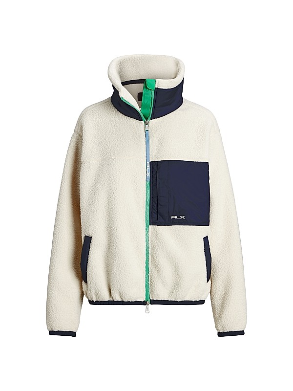 Shop RLX Ralph Lauren Ripstop Colorblocked Fleece Jacket Shop RLX Ralph Lauren Ripstop Colorblocked Fleece Jacket
