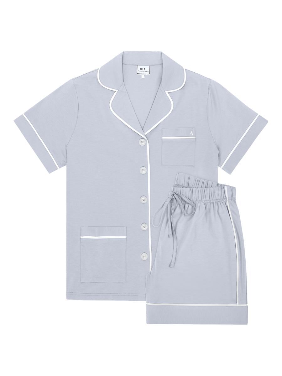 KIP. Monogrammed Short 2-Piece Pajama Set | Saks Fifth Avenue