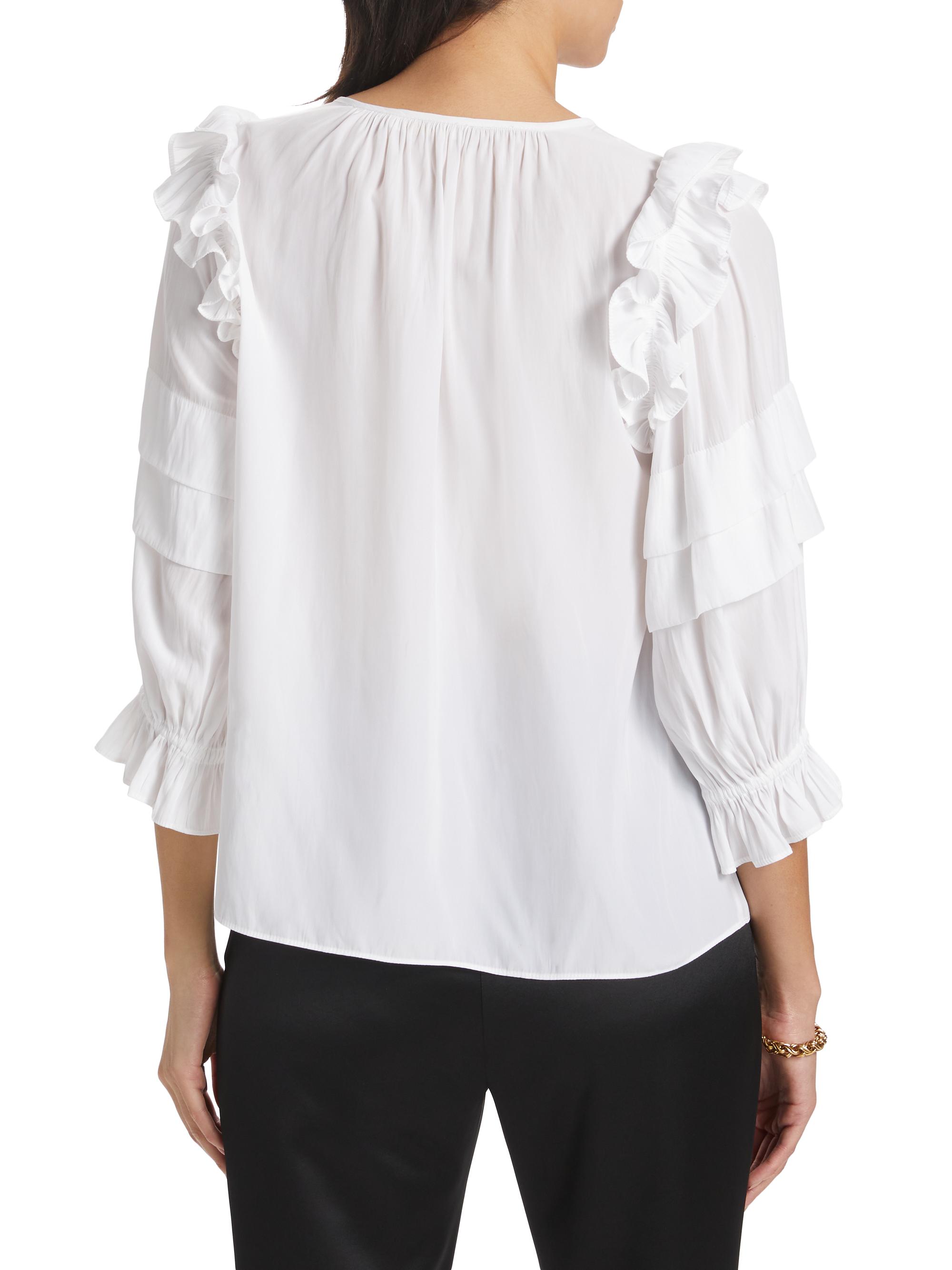 Ramy Brook Samira Ruffle-Trim Blouse | Saks Fifth Avenue