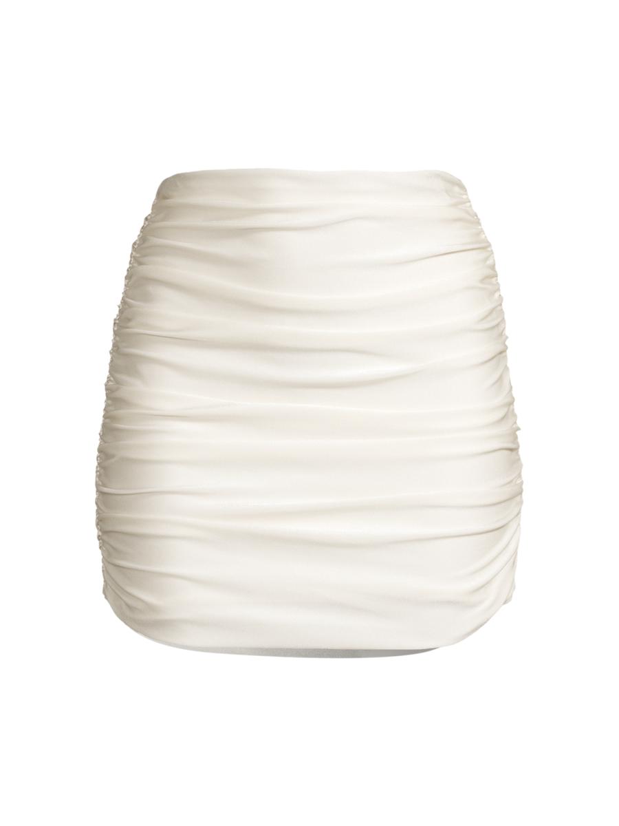 PatBO Piscina Stretch Ruched Miniskirt | Saks Fifth Avenue