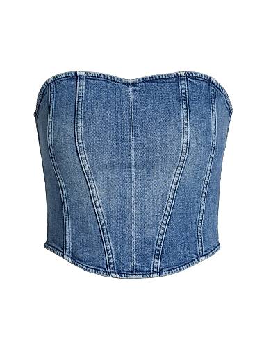 Women's Denim Designer Crop Tops | Saks Fifth Avenue Women's Denim Designer Crop Tops | Saks Fifth Avenue