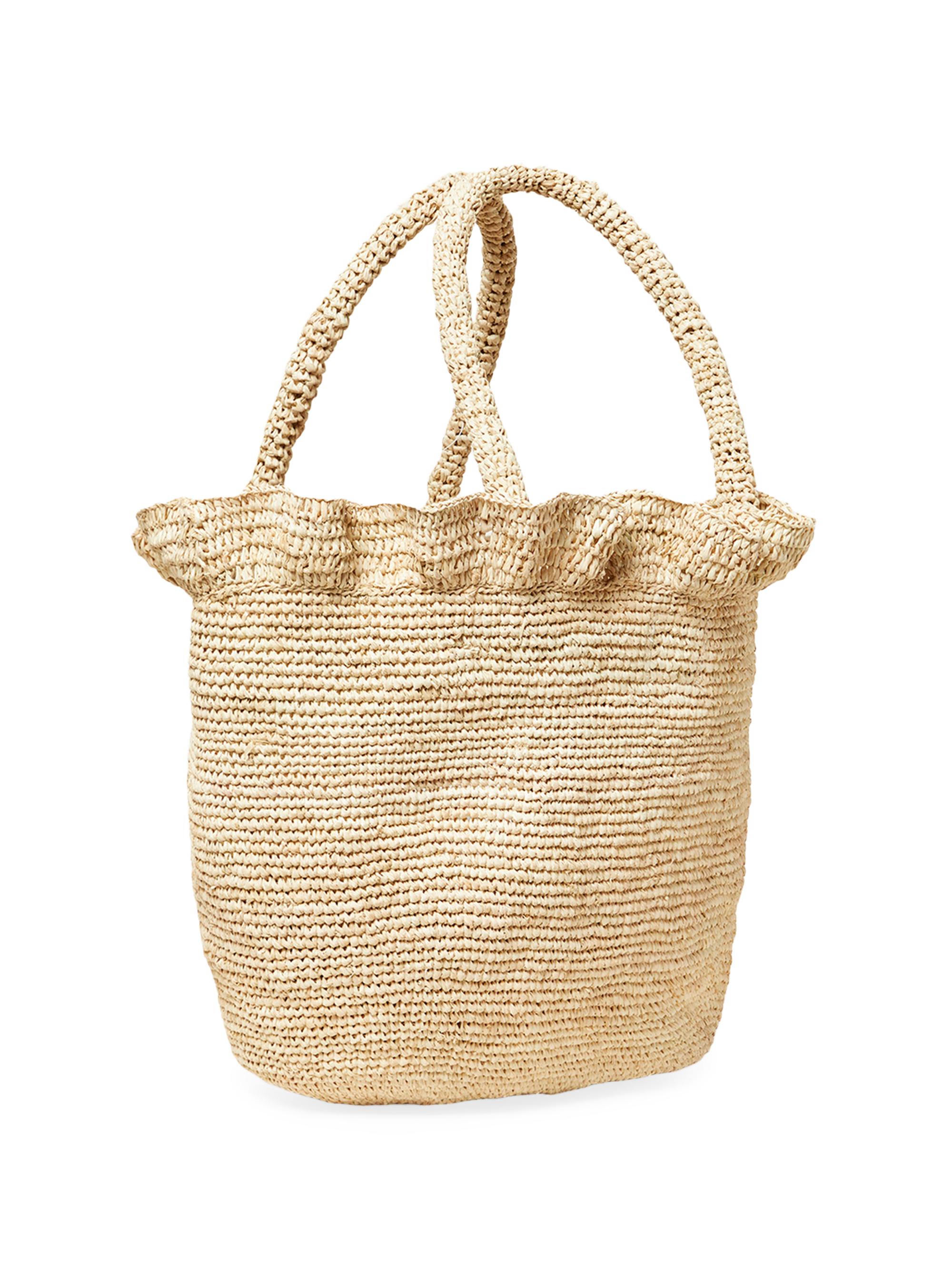 Loeffler Randall Raffia Ruffled Woven Tote Bag | Saks Fifth Avenue