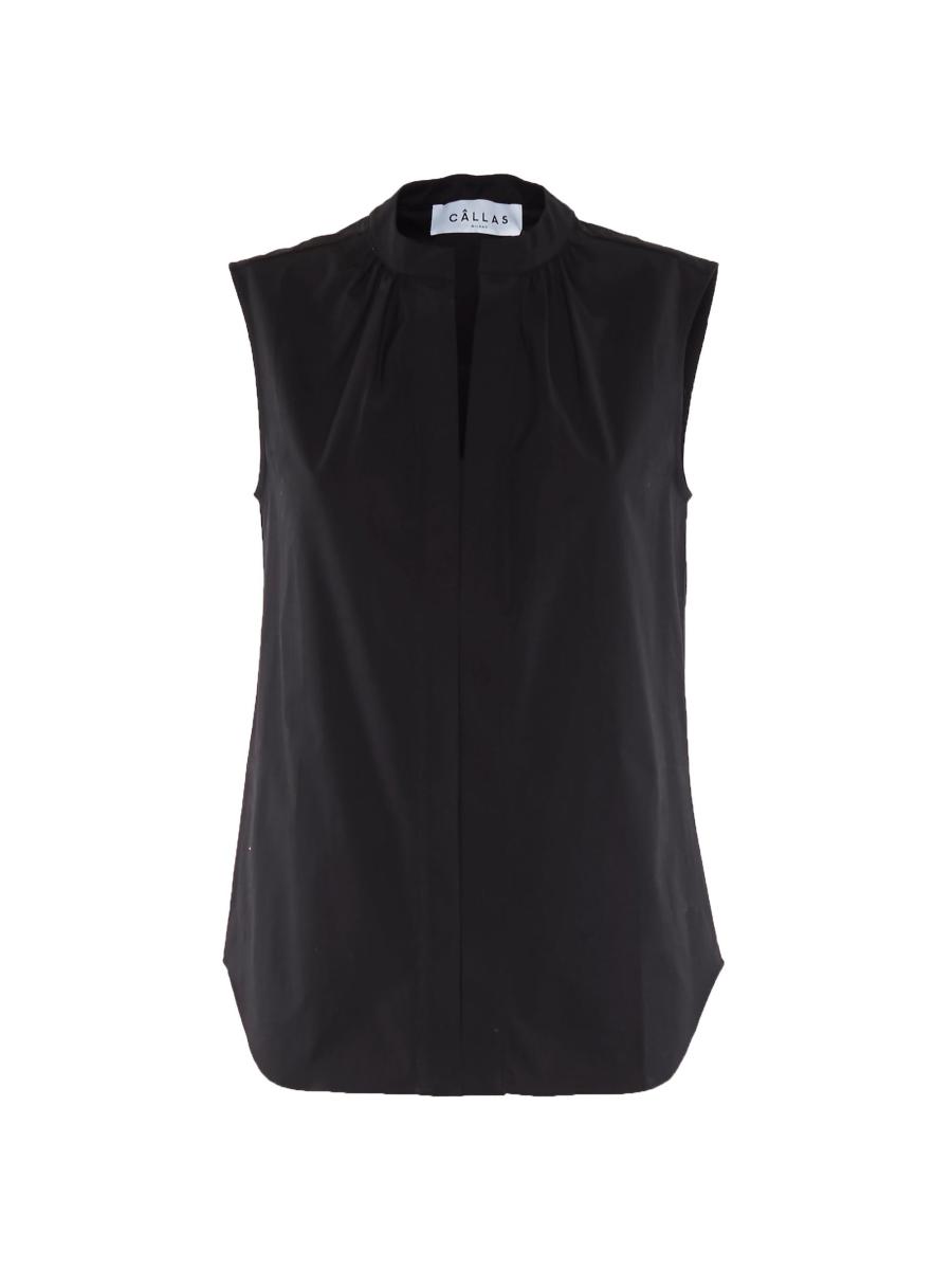 Callas Milano Olympia Sleeveless Poplin Top | Saks Fifth Avenue
