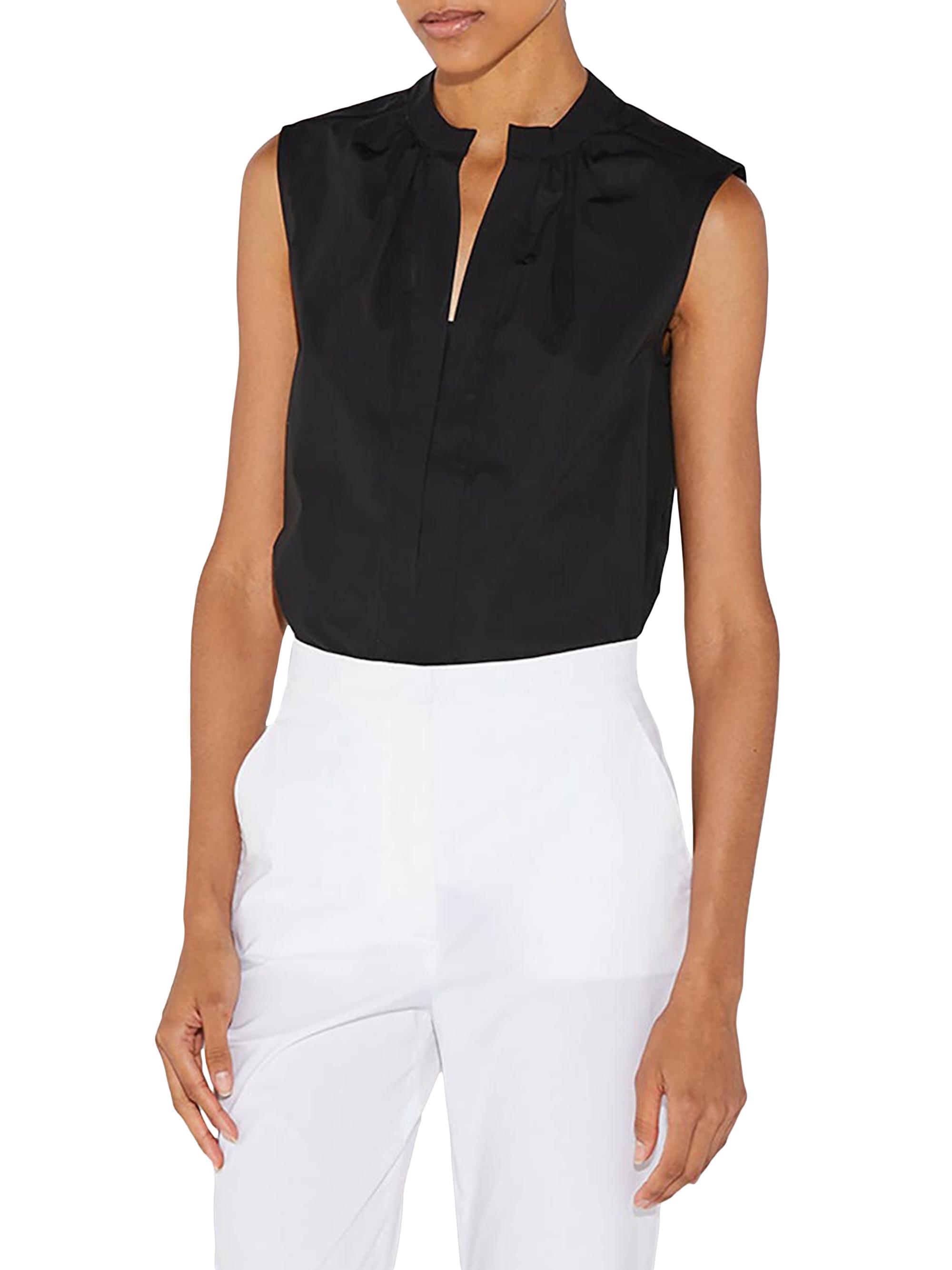 Callas Milano Olympia Sleeveless Poplin Top | Saks Fifth Avenue