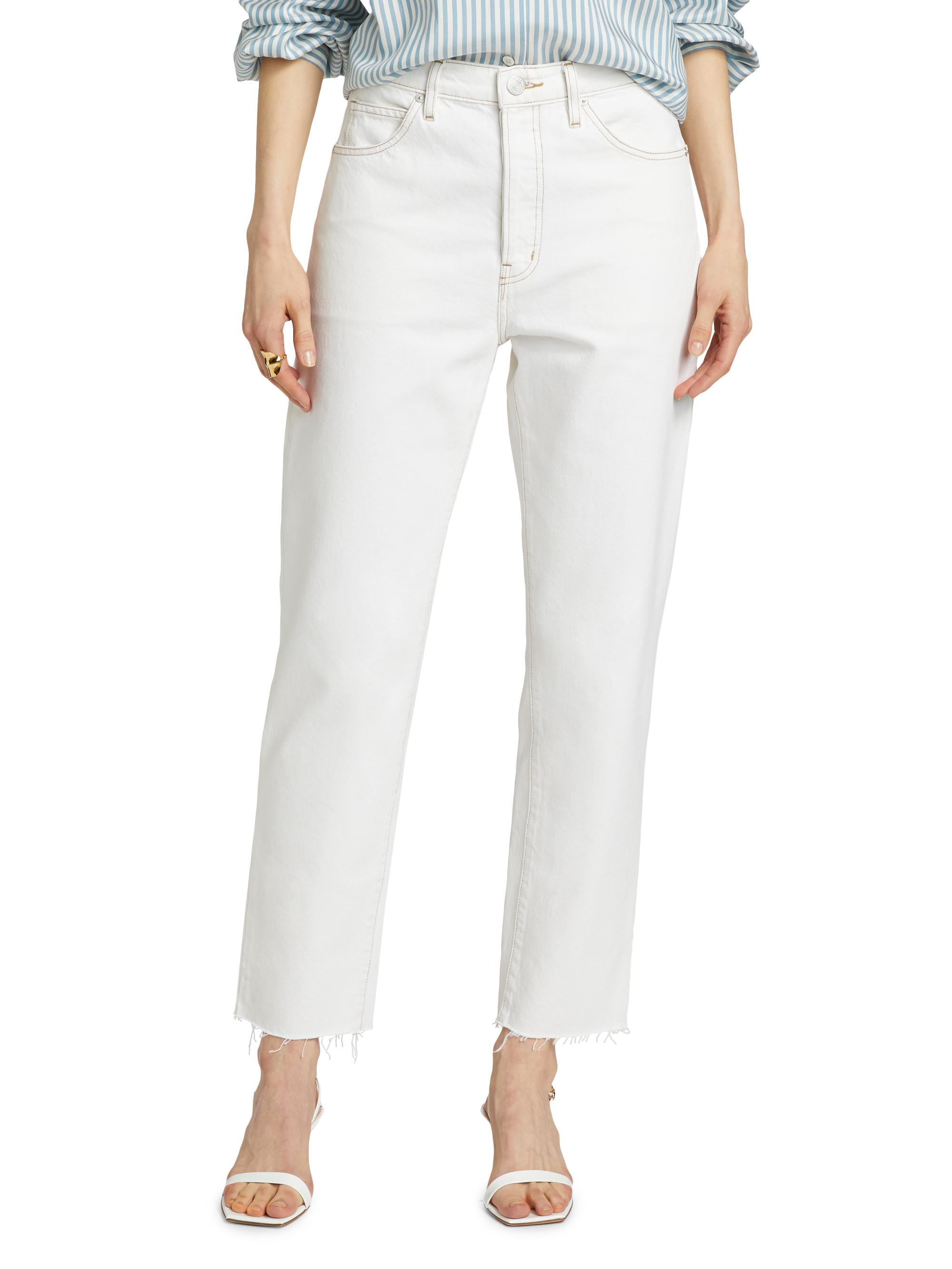 Frame Le Mec High-Rise Tapered Jeans | Saks Fifth Avenue