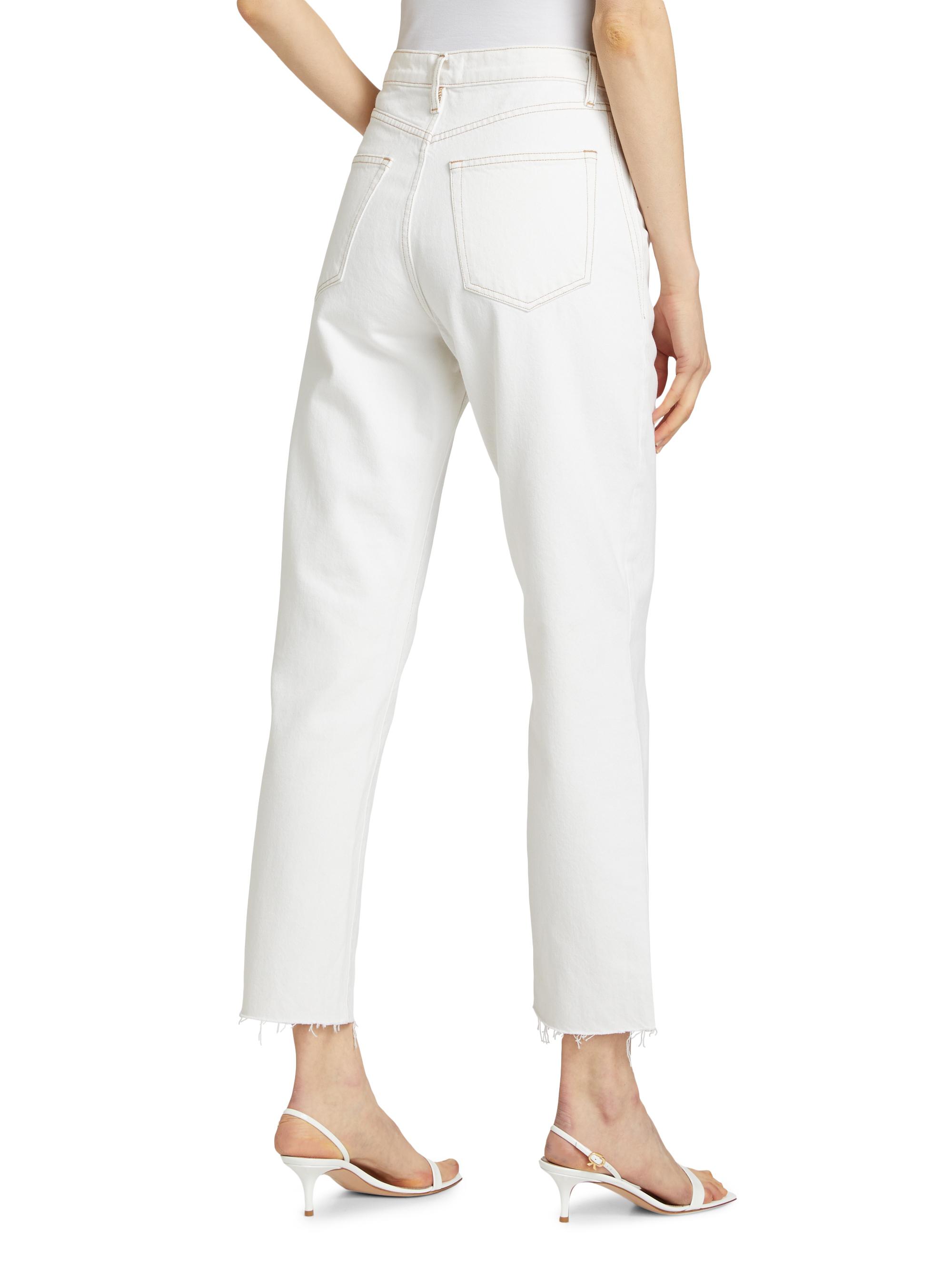 Frame Le Mec High-Rise Tapered Jeans | Saks Fifth Avenue