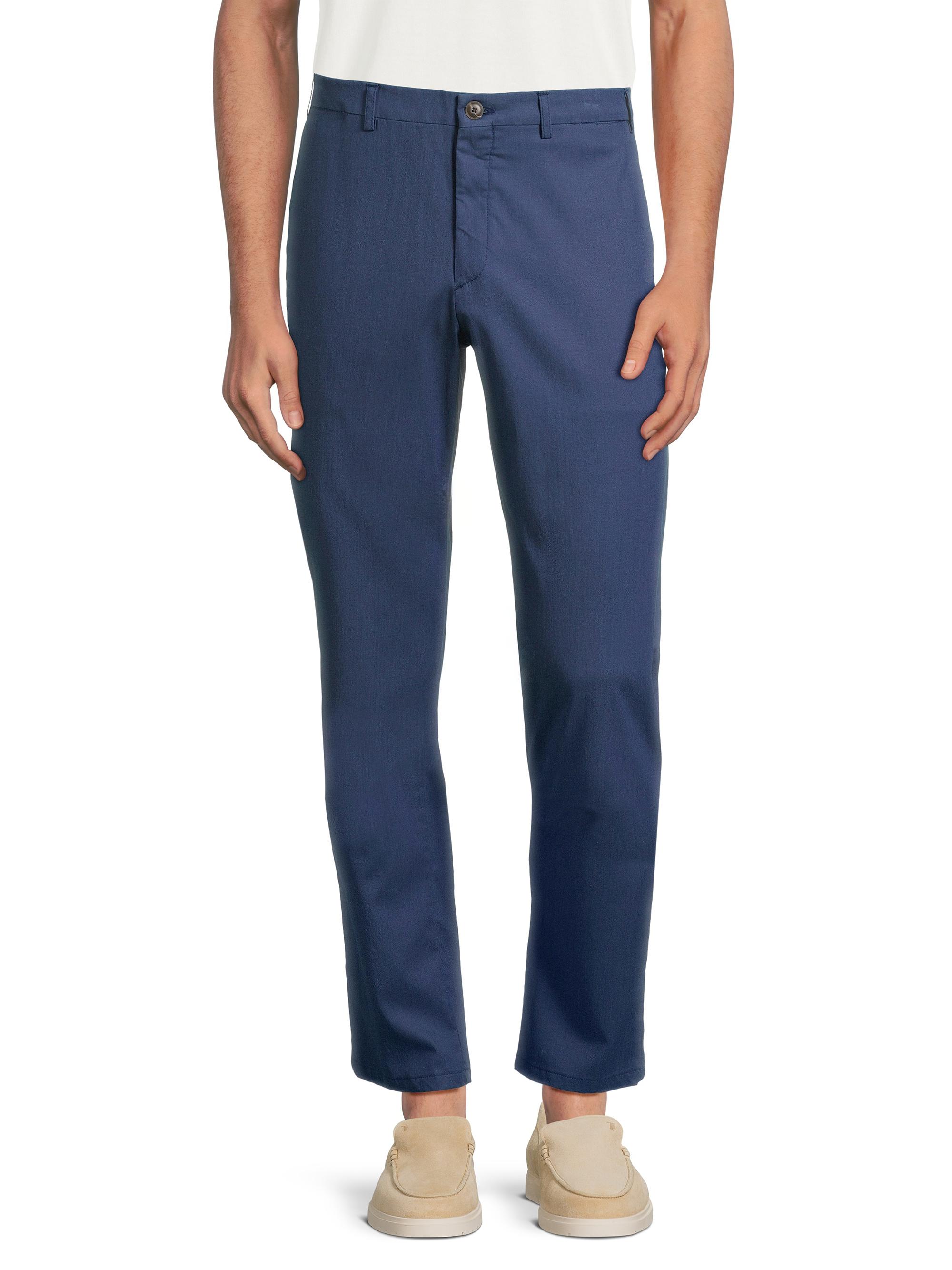 Canali Stretch Flat-Front Trousers | Saks Fifth Avenue