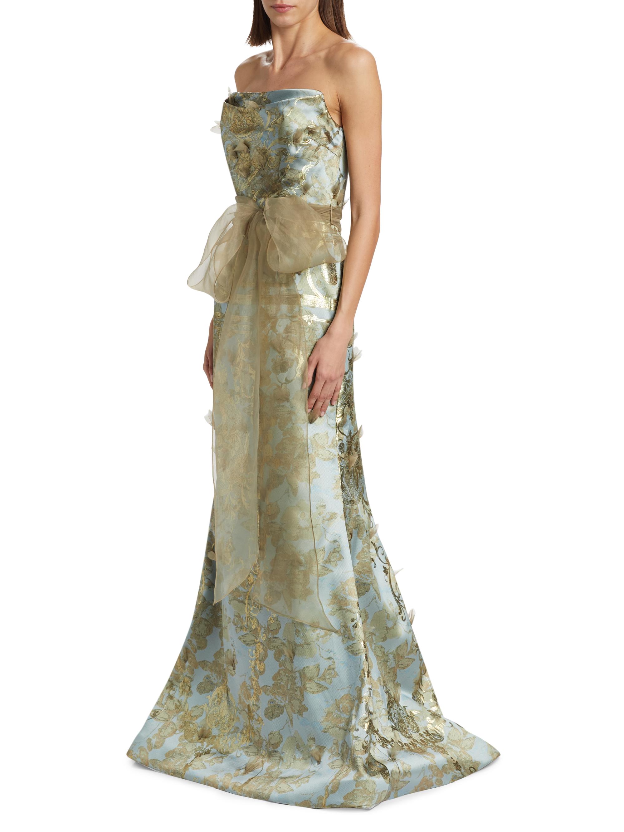 Rene Ruiz Collection Brocade Strapless Gown | Saks Fifth Avenue