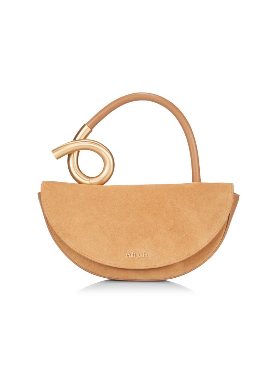 Cult Gaia Azariah Suede & Leather Top-Handle Bag | Saks Fifth Avenue