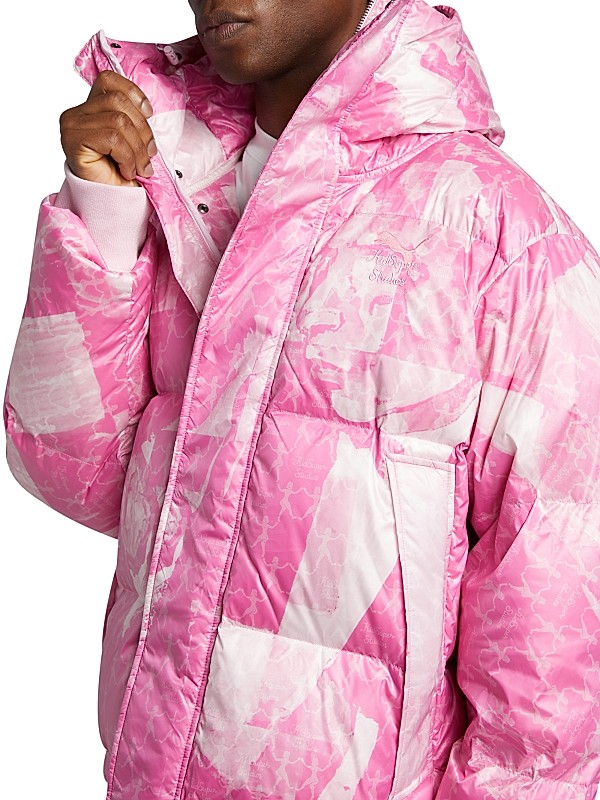 Shop Puma Puma x KidSuper Graphic Hooded Puffer Jacket Shop Puma Puma x KidSuper Graphic Hooded Puffer Jacket