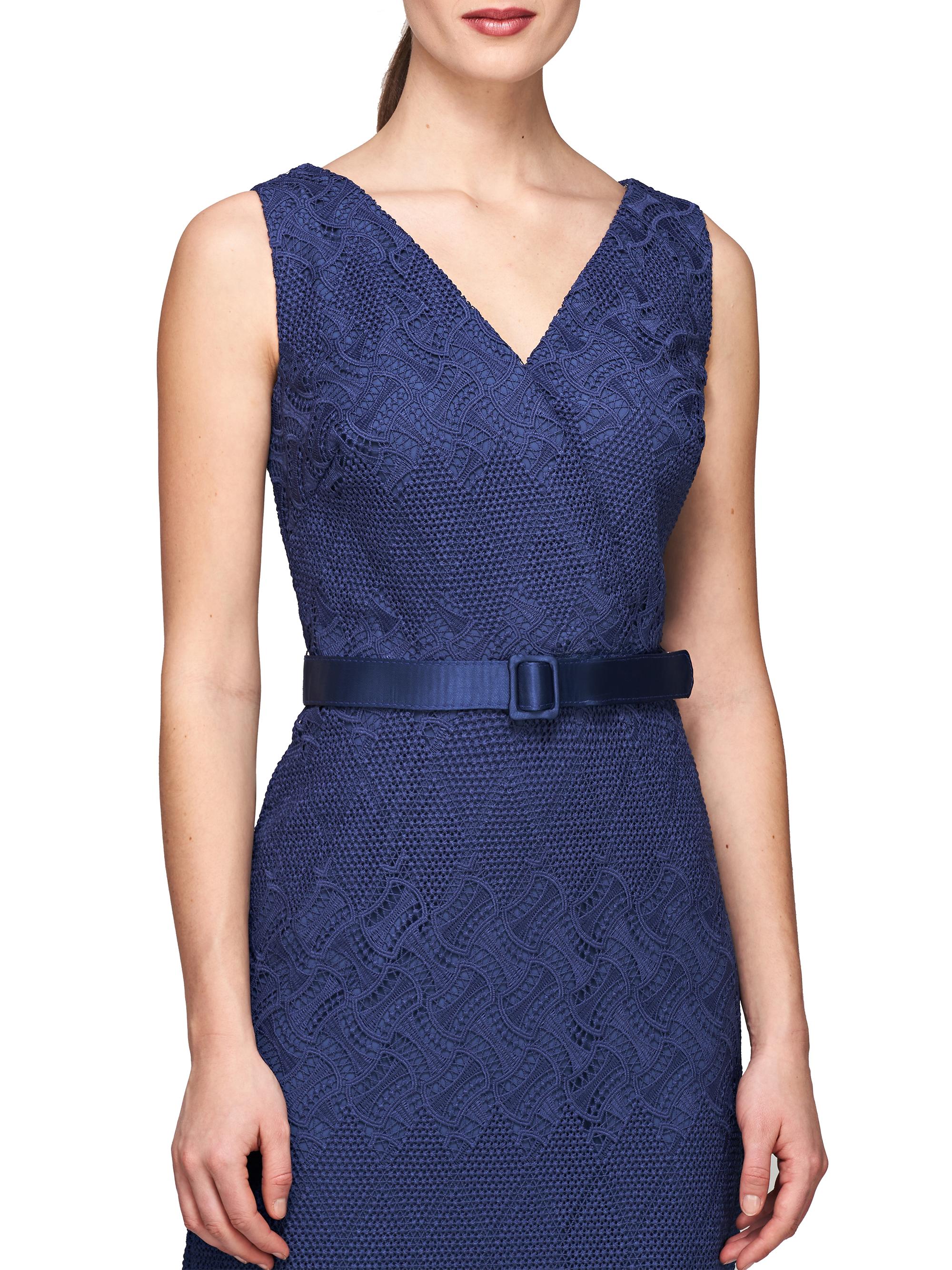 Kay Unger Hendrix Belted Lace Column Gown | Saks Fifth Avenue