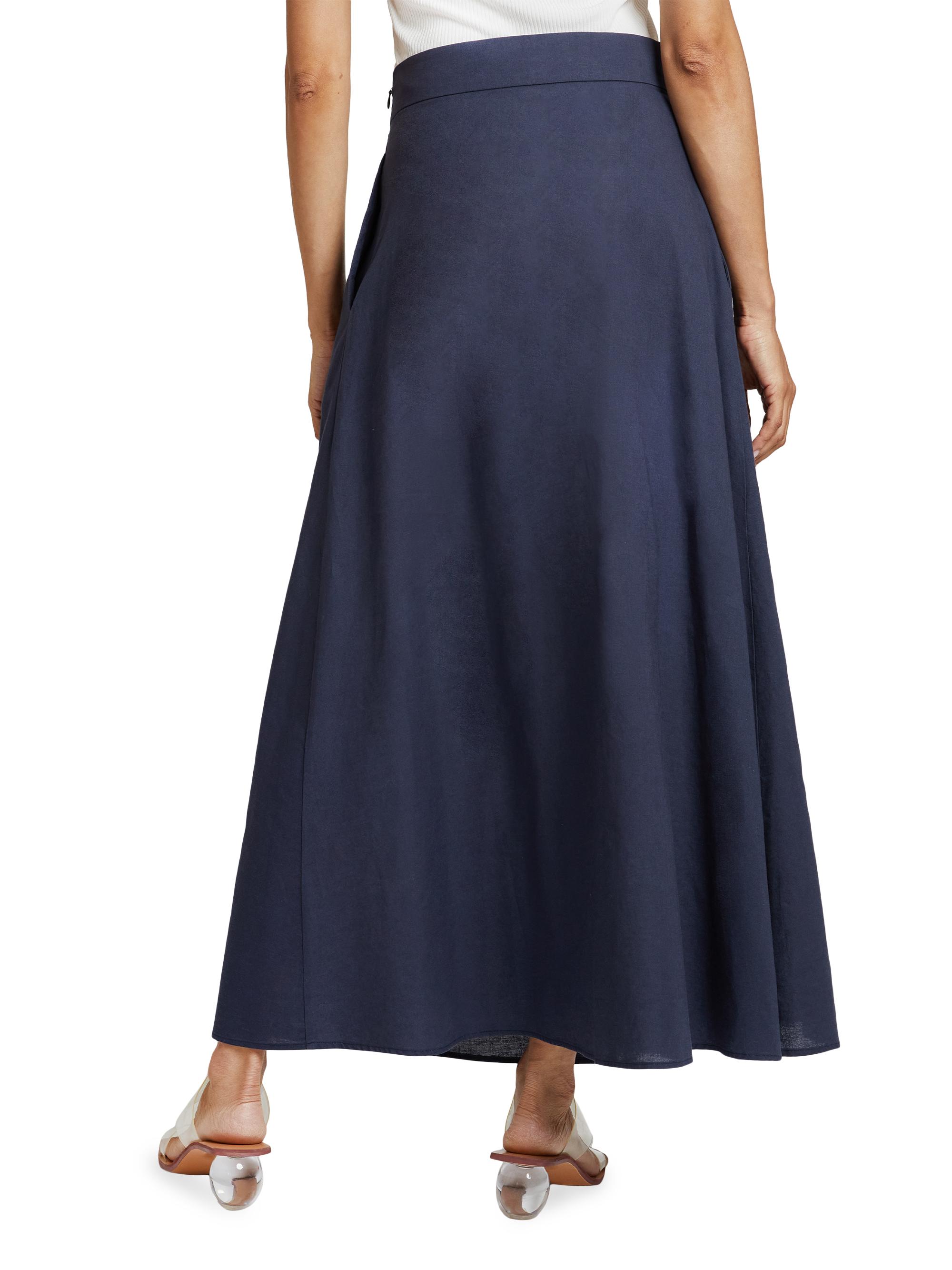 Santorelli Overlap A-Line Maxi Skirt | Saks Fifth Avenue