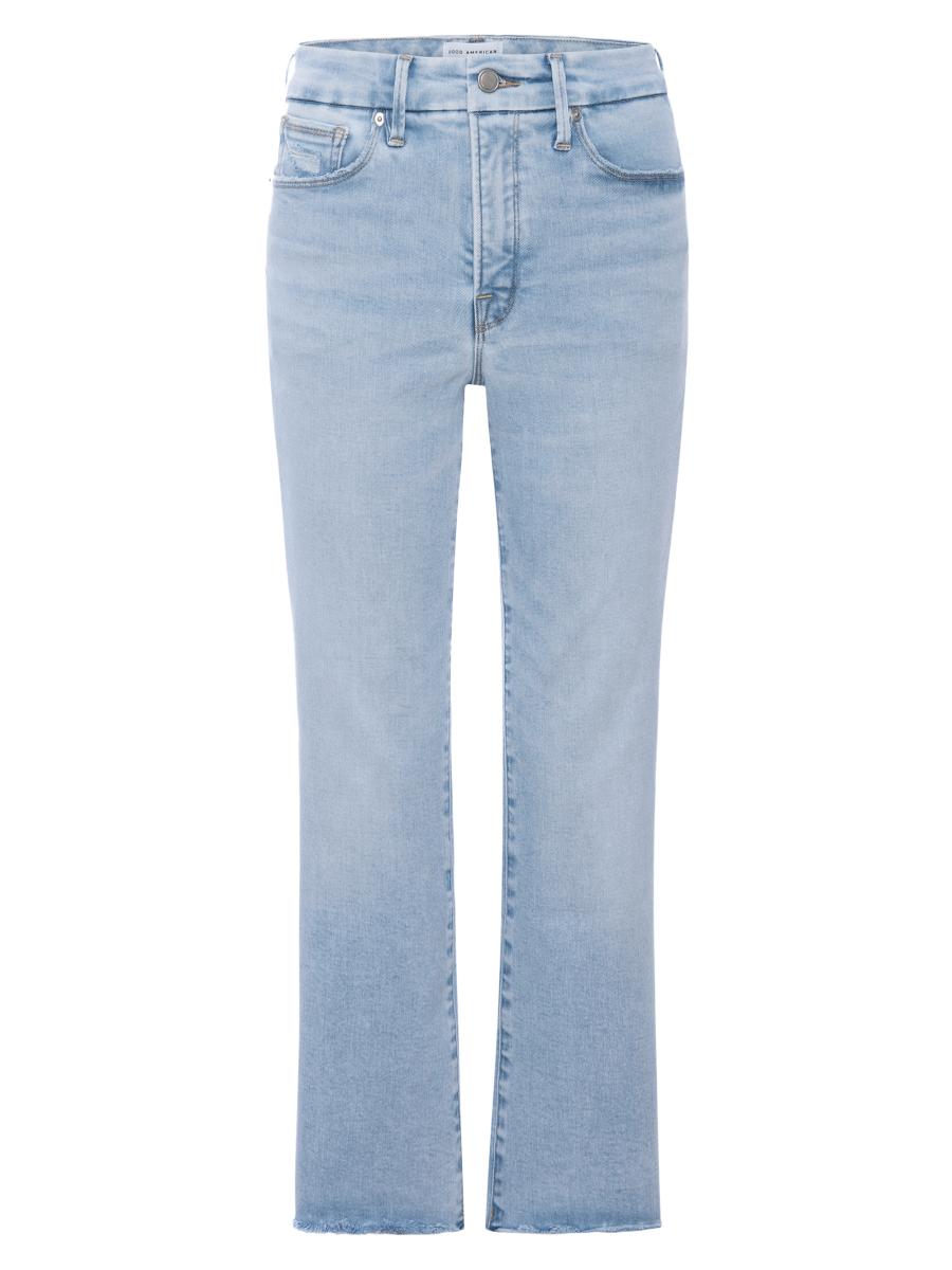 Good American Good Legs Cropped Mini Boot-Cut Jeans | Saks Fifth Avenue
