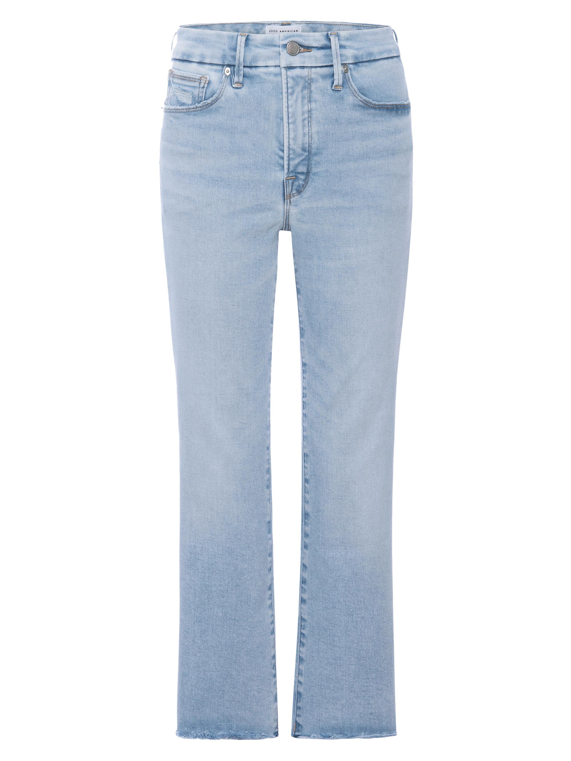 Good American Good Legs Cropped Mini Boot-Cut Jeans | Saks Fifth Avenue