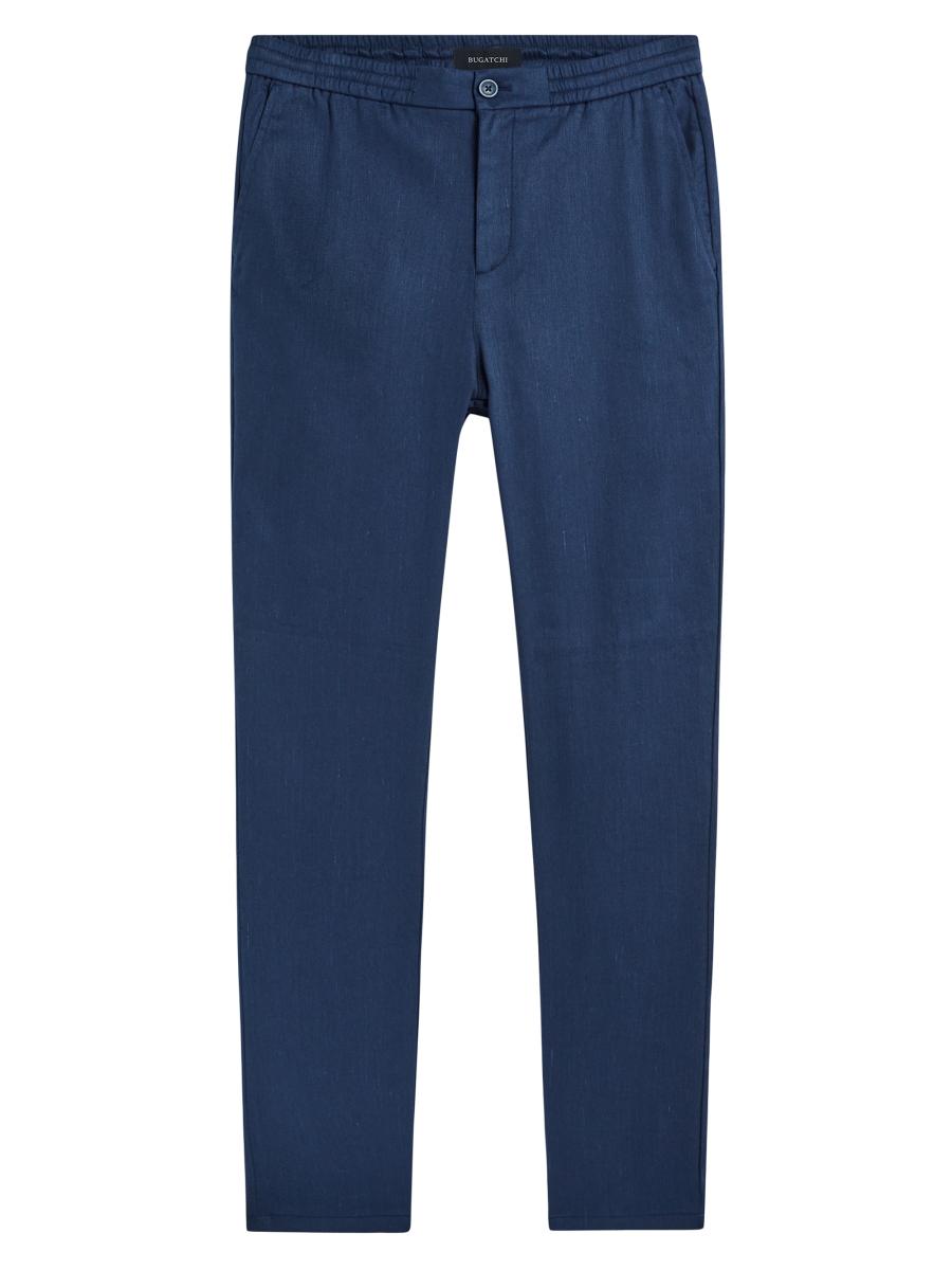 Bugatchi Linen & Cotton Elasticized Straight-Leg Pants | Saks Fifth Avenue